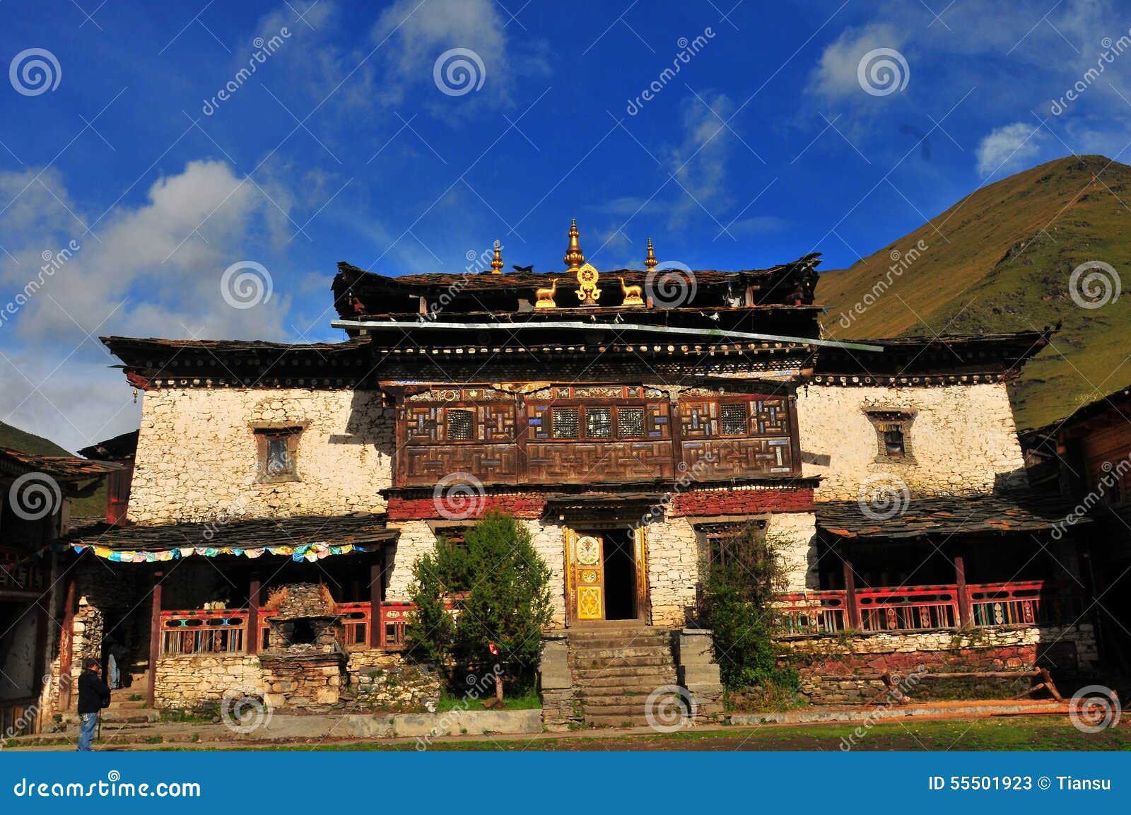 The Goldendragon Monastery editorial stock photo. Image of tibeten ...