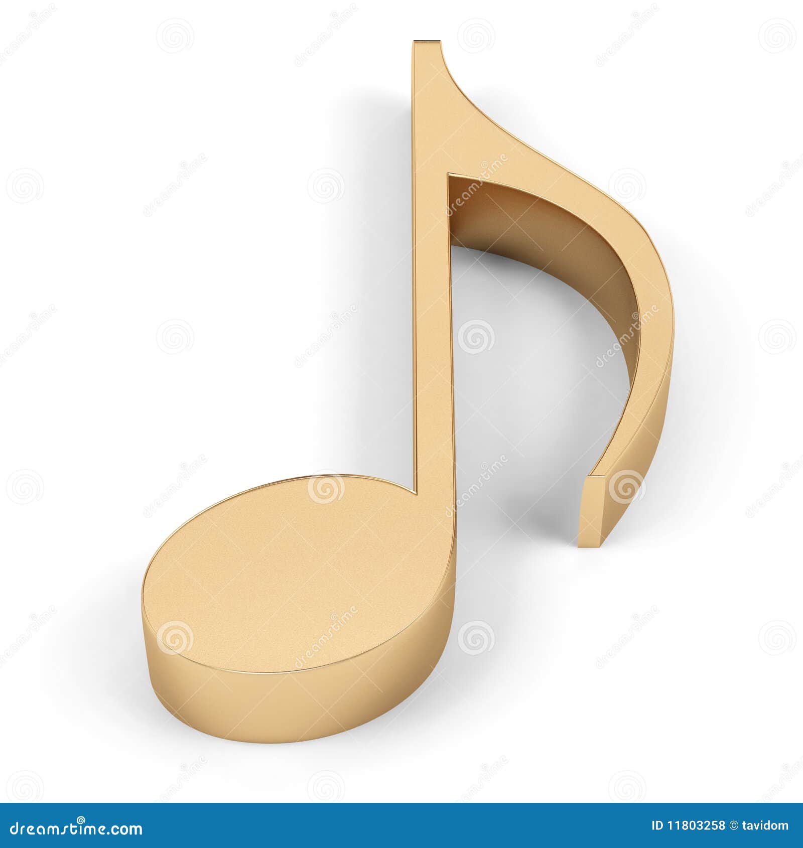 Goldene Achtelnote. stock abbildung. Illustration von melodie - 11803258