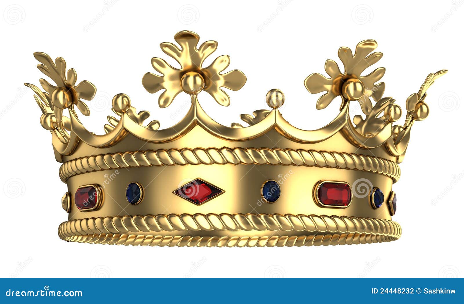 Goldene Königliche Krone Stockfotografie - Bild: 24448232