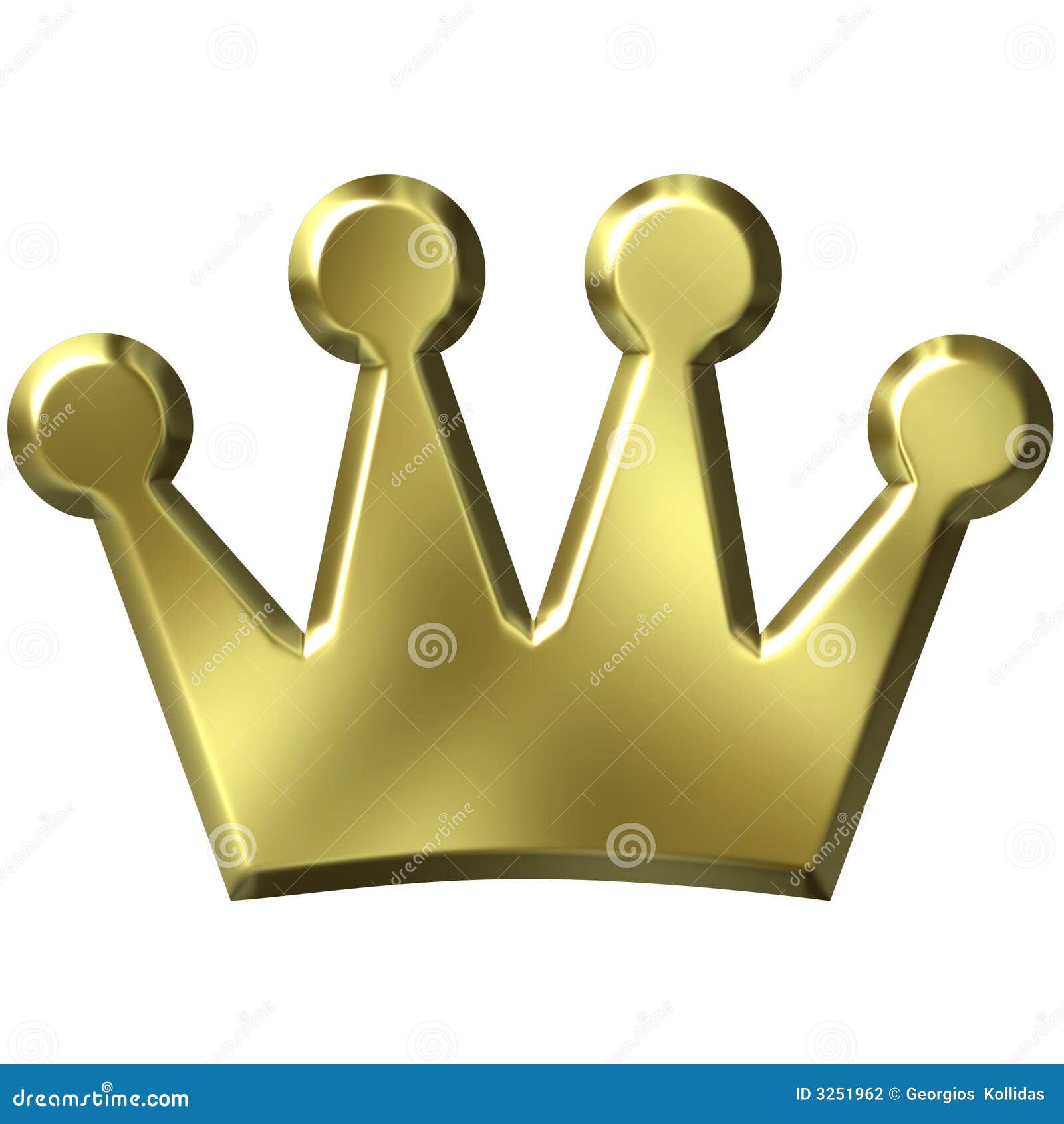 Goldene Krone 3D stock abbildung. Illustration von zeichen - 3251962