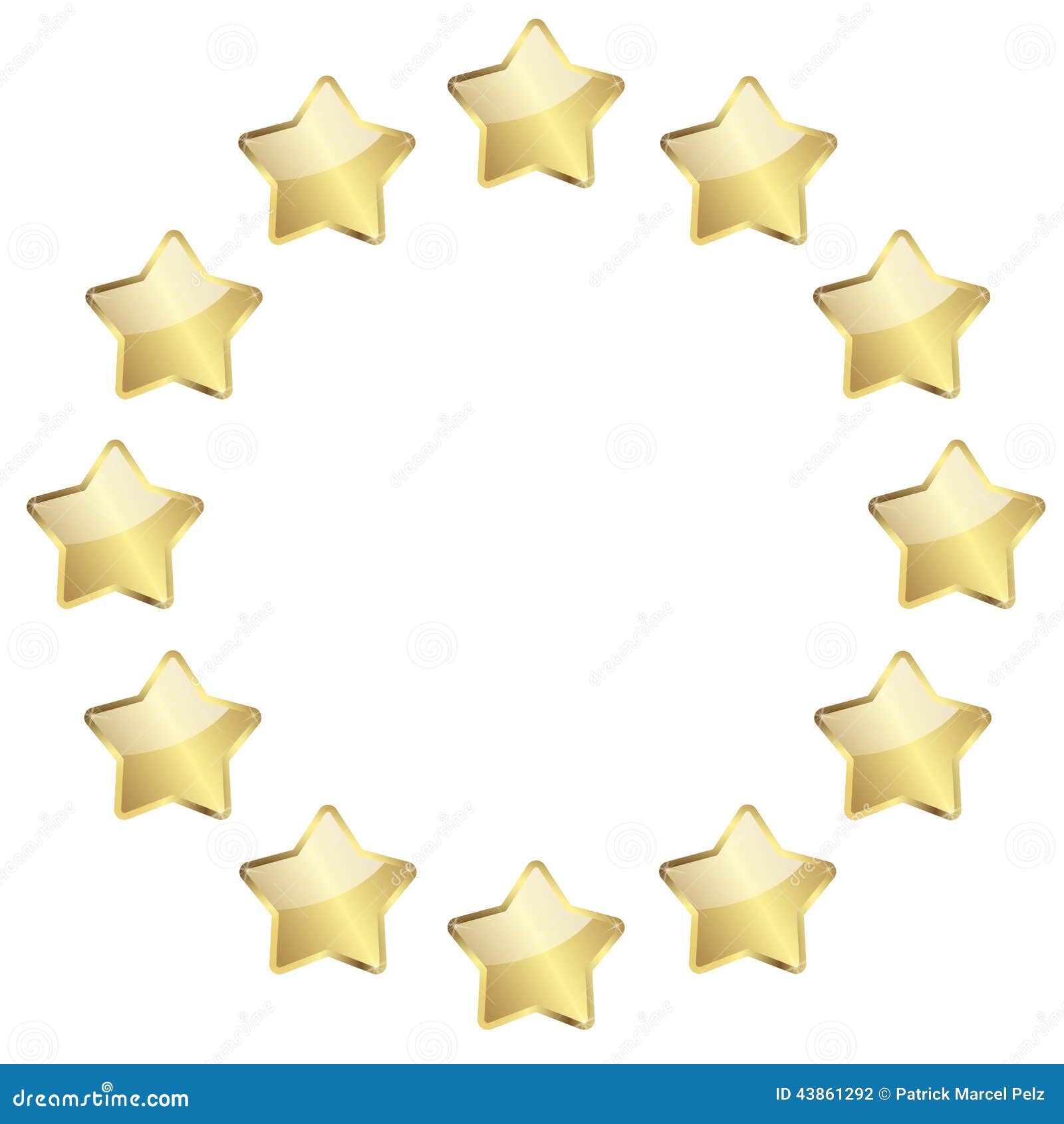 Goldene Sterne in Einem Kreis Vektor Abbildung - Illustration von ...