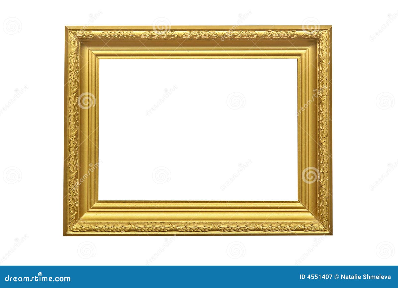 Goldener Bilderrahmen stockbild. Bild von schön, rahmen - 4551407
