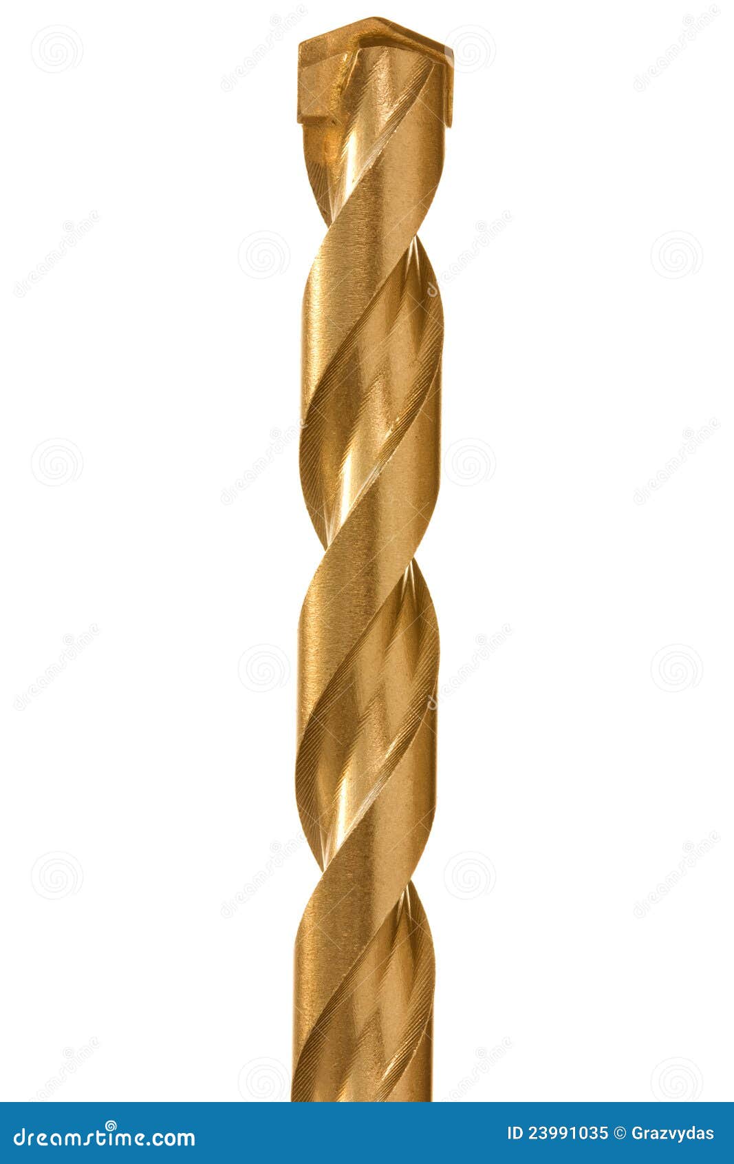 Goldener Bohrer stockbild. Bild von hilfsmittel, getrennt - 23991035