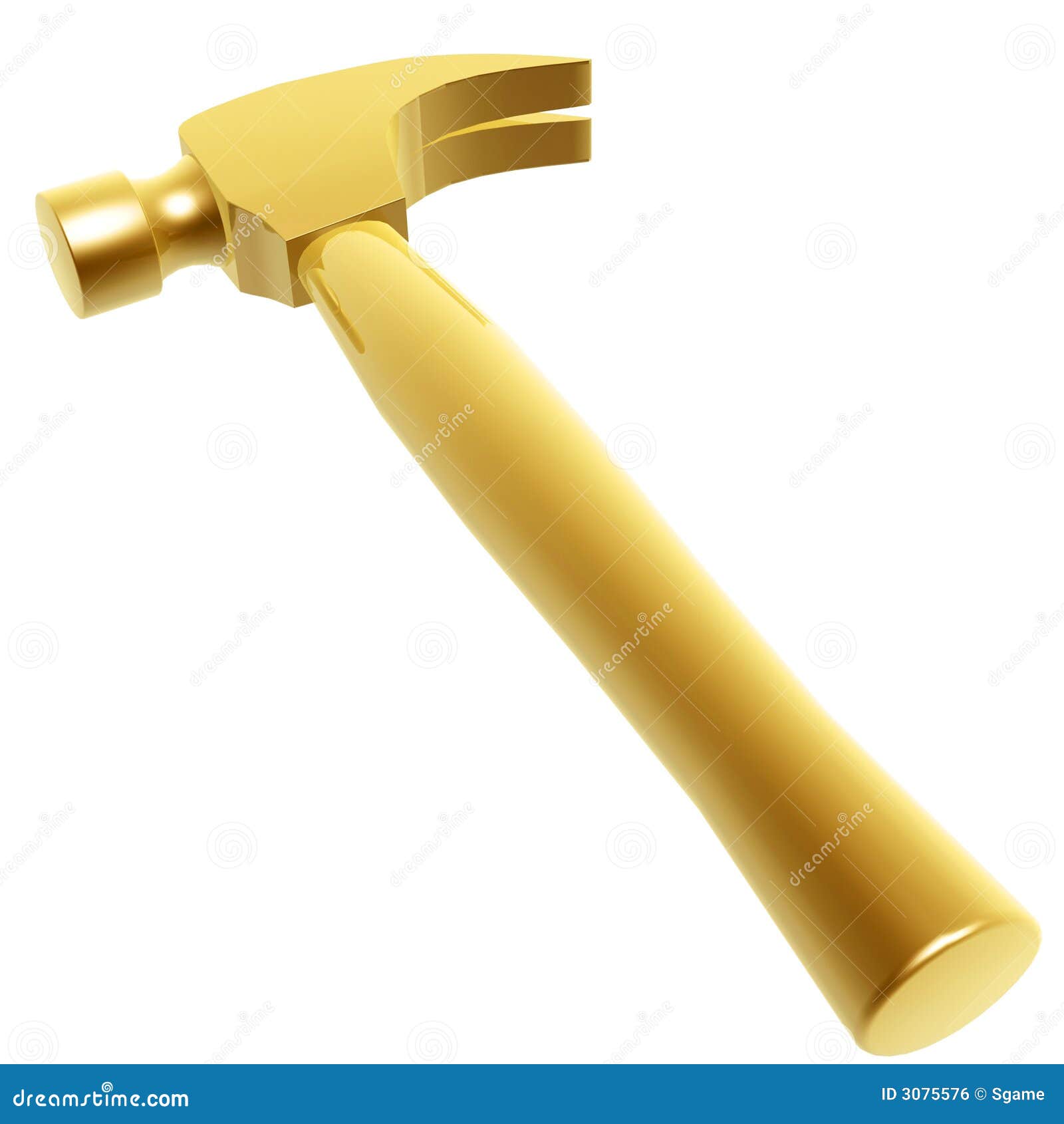 Goldener Hammer stock abbildung. Illustration von sieger - 3075576