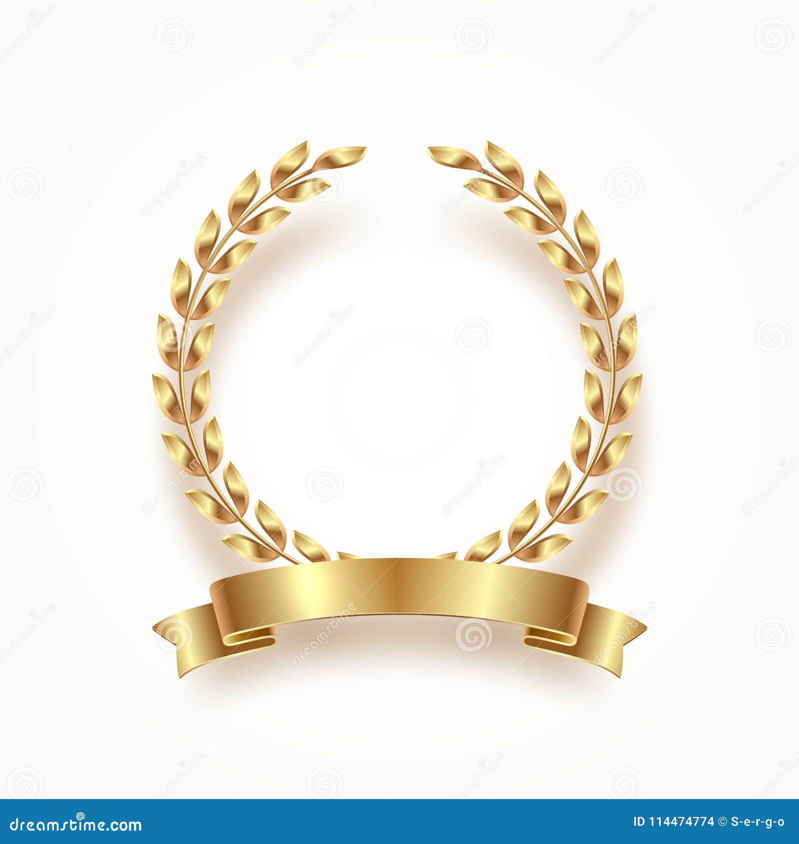 Goldener Lorbeerkranz Mit Band Vektor Abbildung - Illustration von ... Goldener Lorbeerkranz Mit Band Vektor Abbildung - Illustration von ...