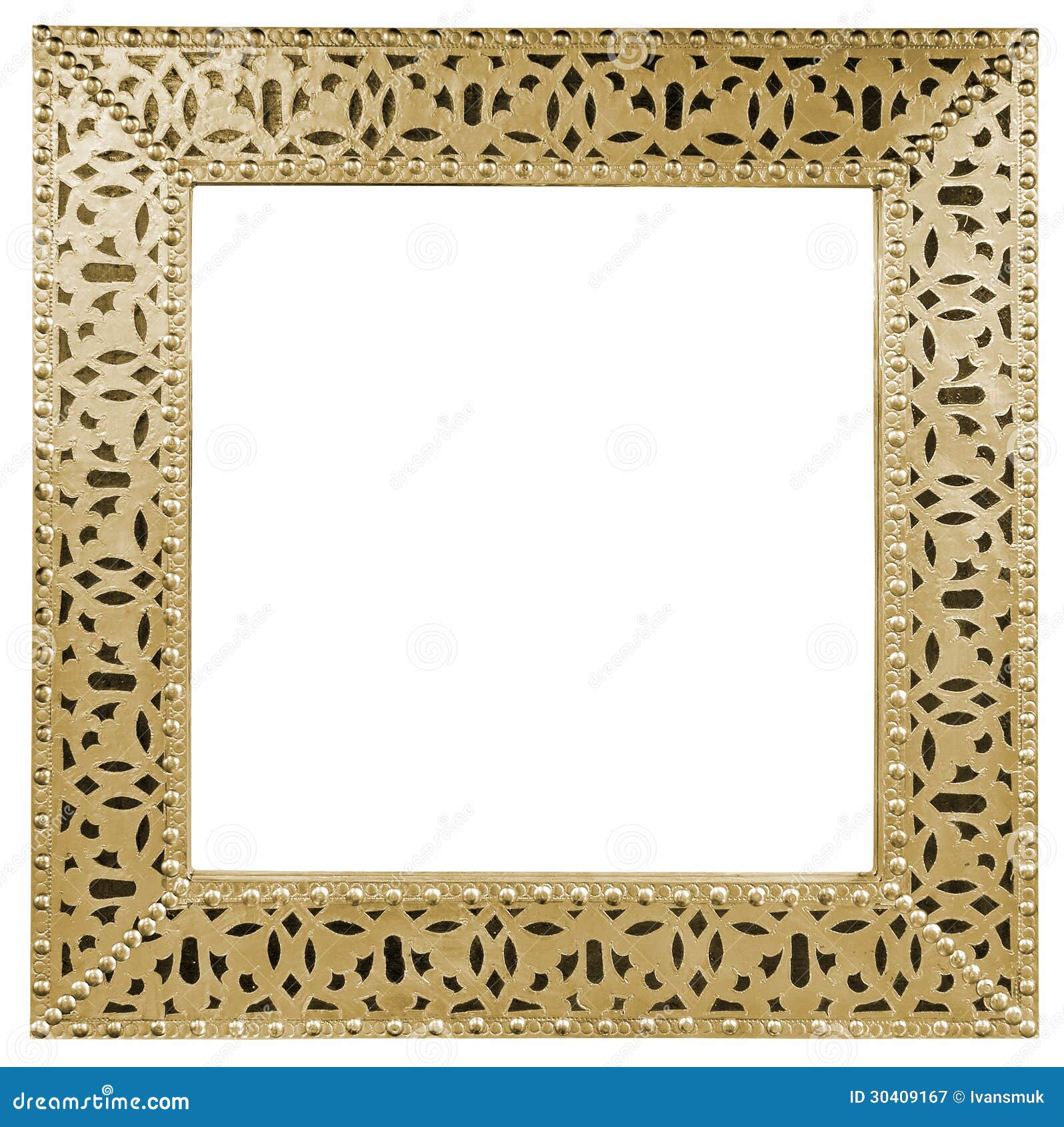Goldener Rahmen stockbild. Bild von getrennt, handwerk - 30409167