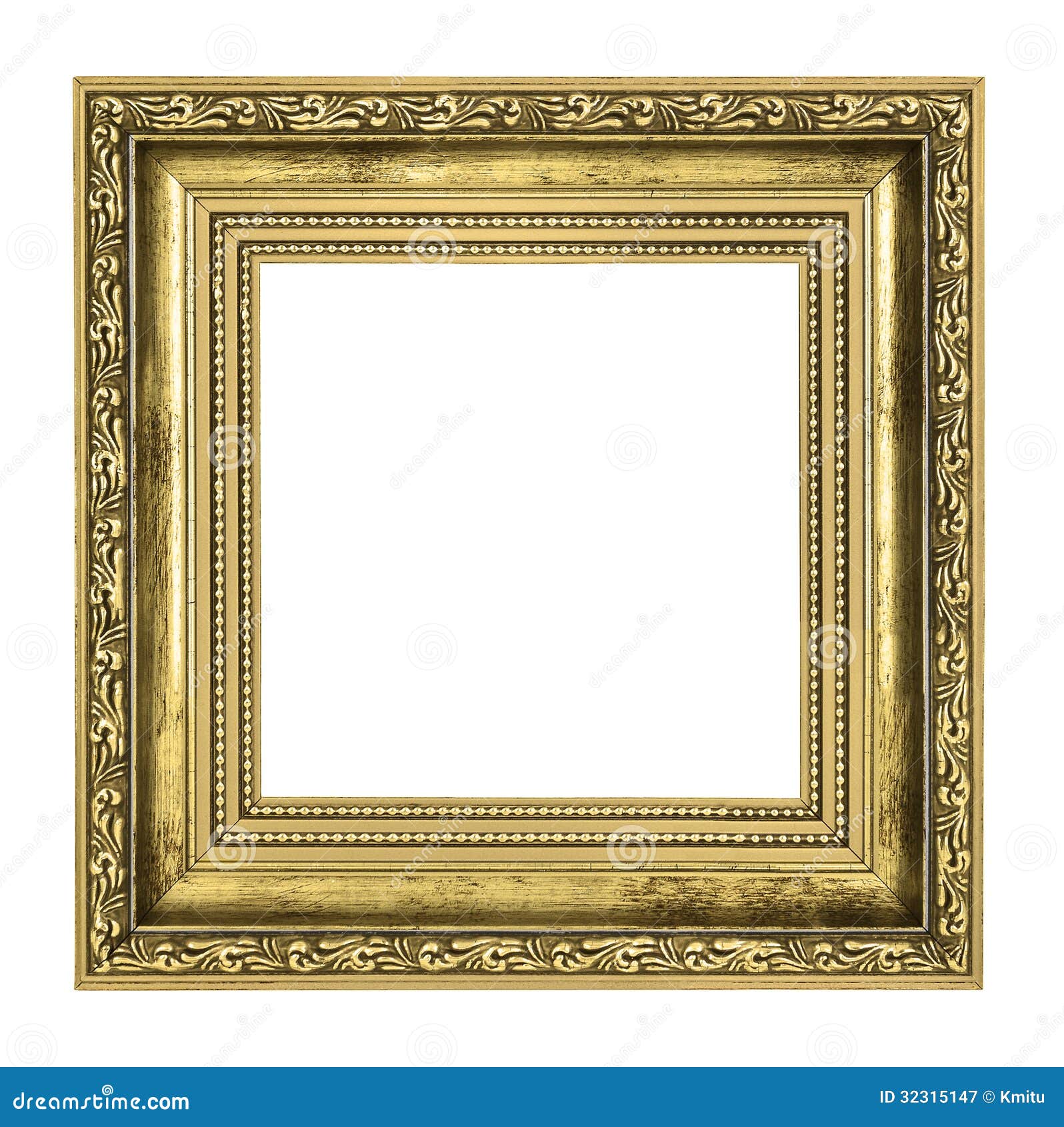 Goldener Rahmen Mit Starker Grenze Stockbild - Bild von gealtert ...