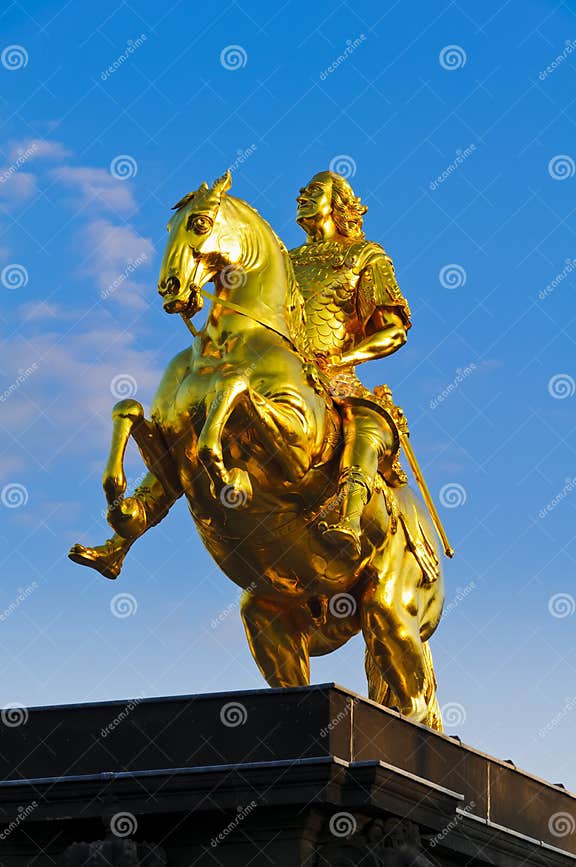 Goldener reiter dresden stock image. Image of saxony - 19811247