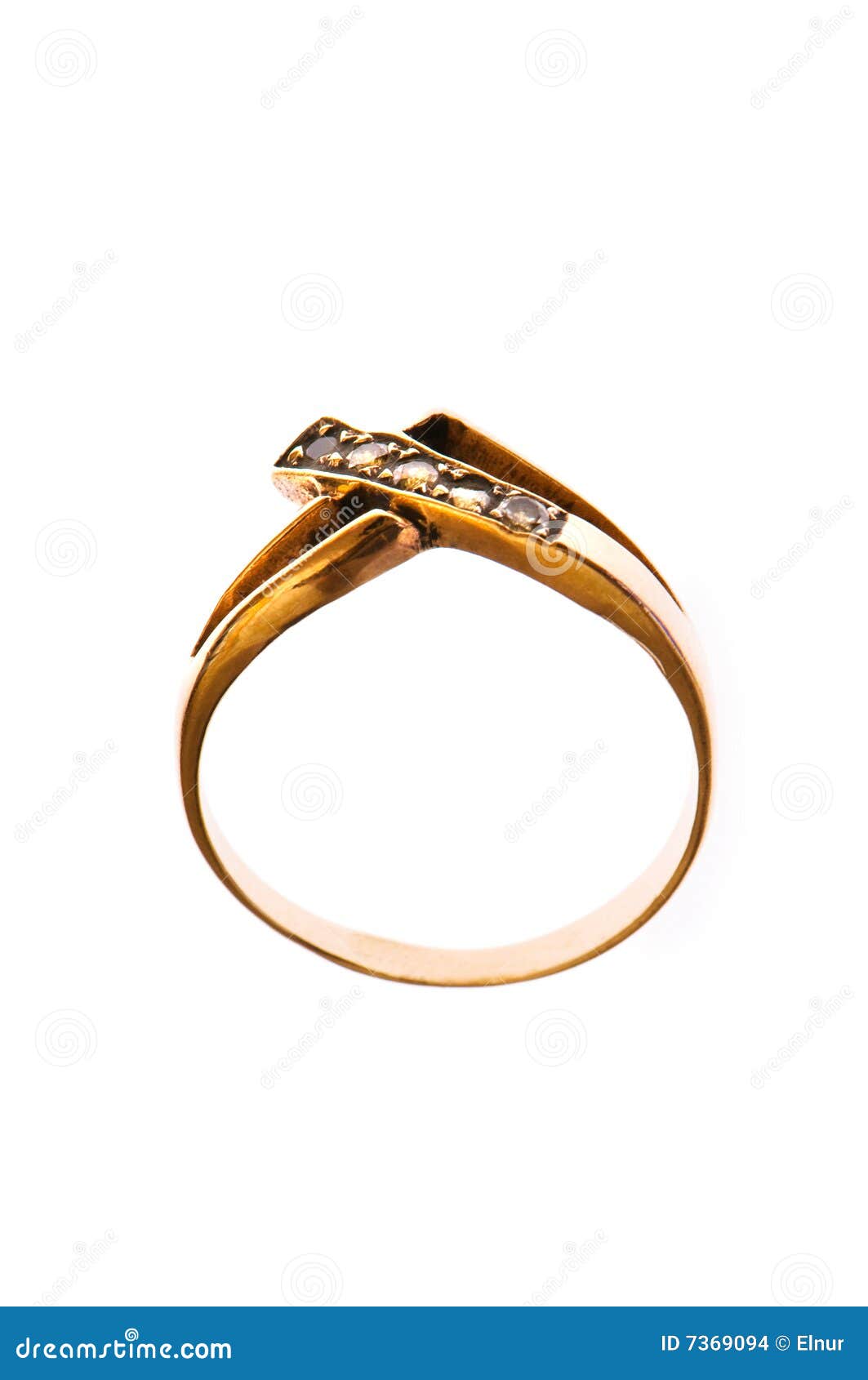 Goldener Ring getrennt stockfoto. Bild von zubehör, luxus - 7369094