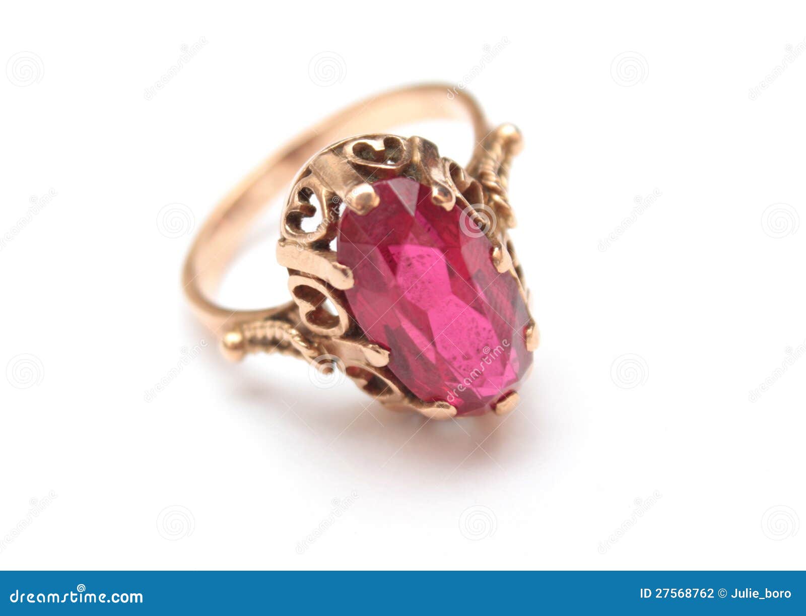 Goldener Ring Mit Edelstein Stockfoto - Bild von zinke, liebe: 27568762