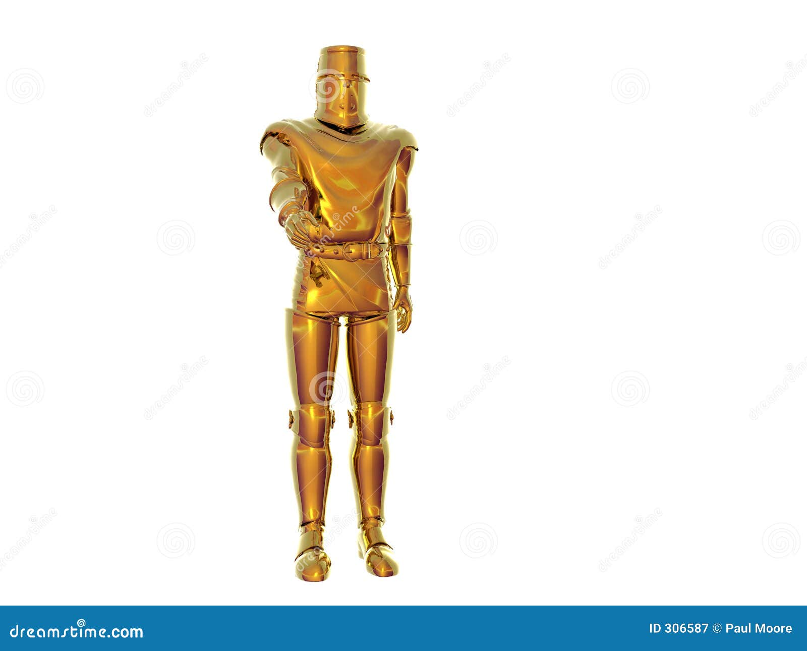 Goldener Ritter stock abbildung. Illustration von person - 306587