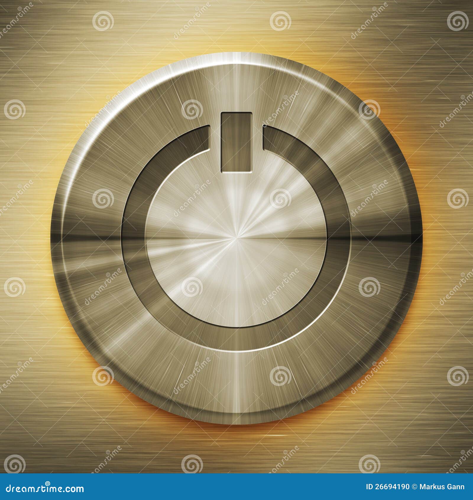 Goldener Startknopf stock abbildung. Illustration von geschäft - 26694190