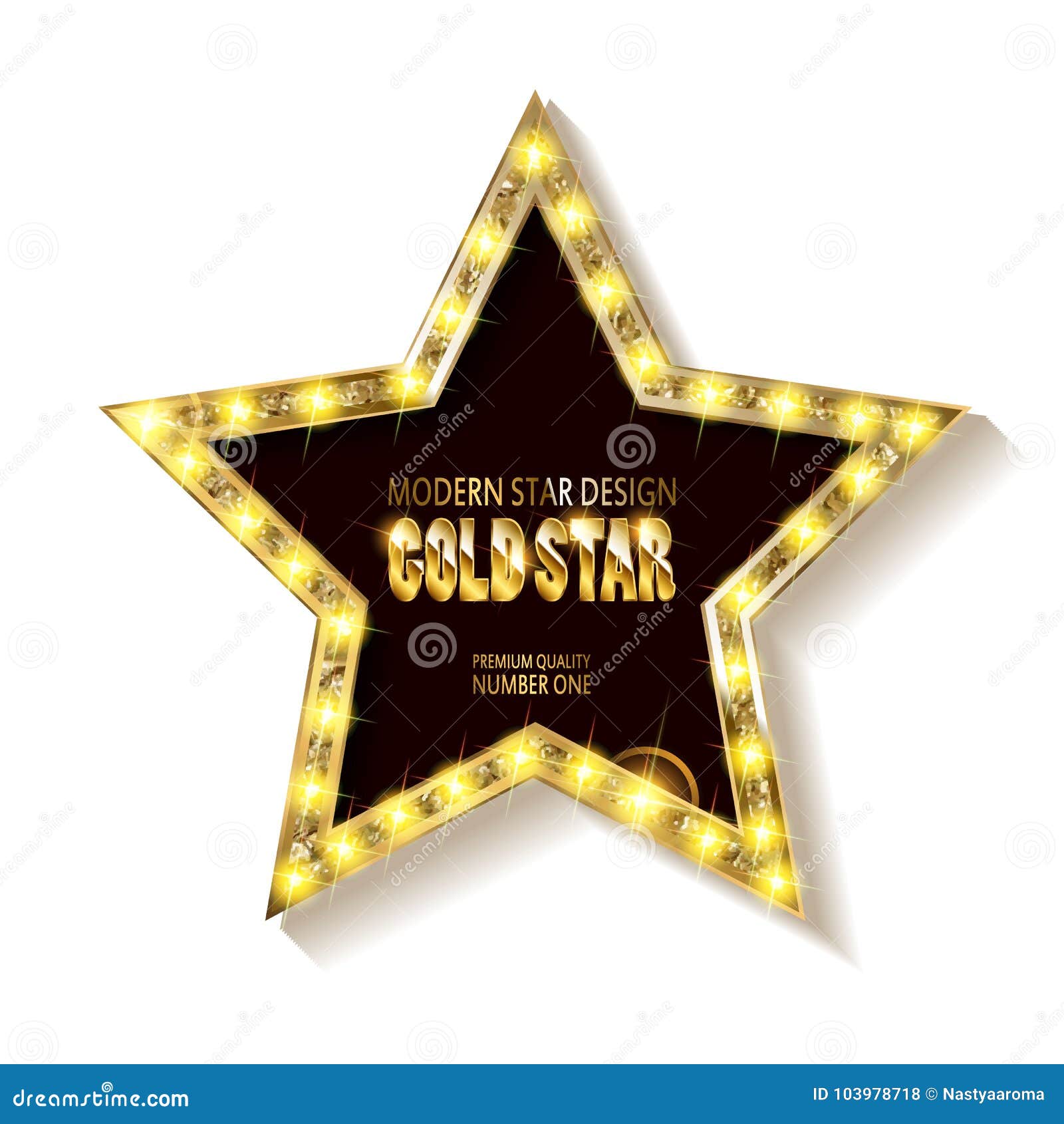 Goldener Stern stock abbildung. Illustration von karneval - 103978718