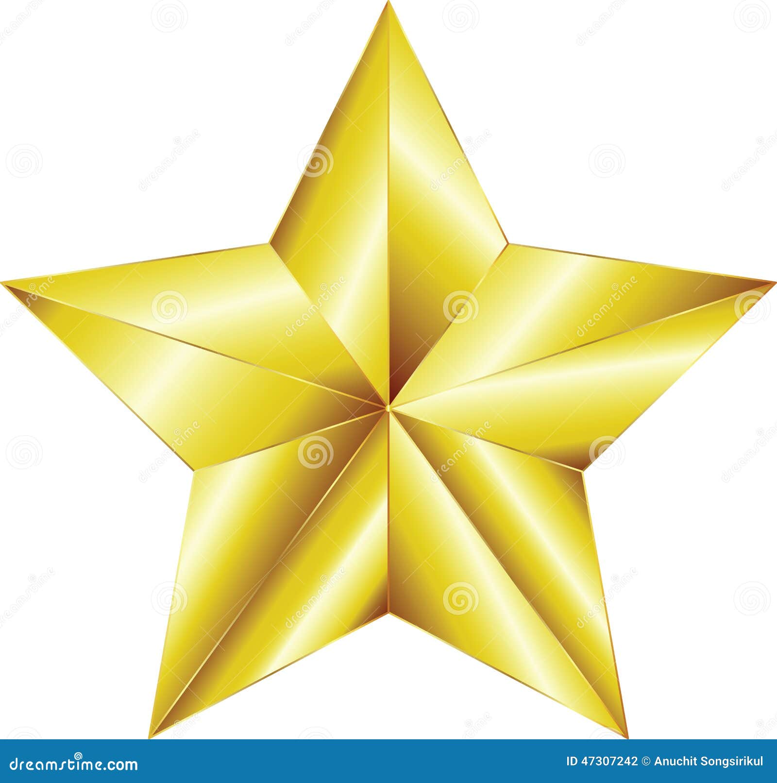 Goldener Stern vektor abbildung. Illustration von verzierung - 47307242