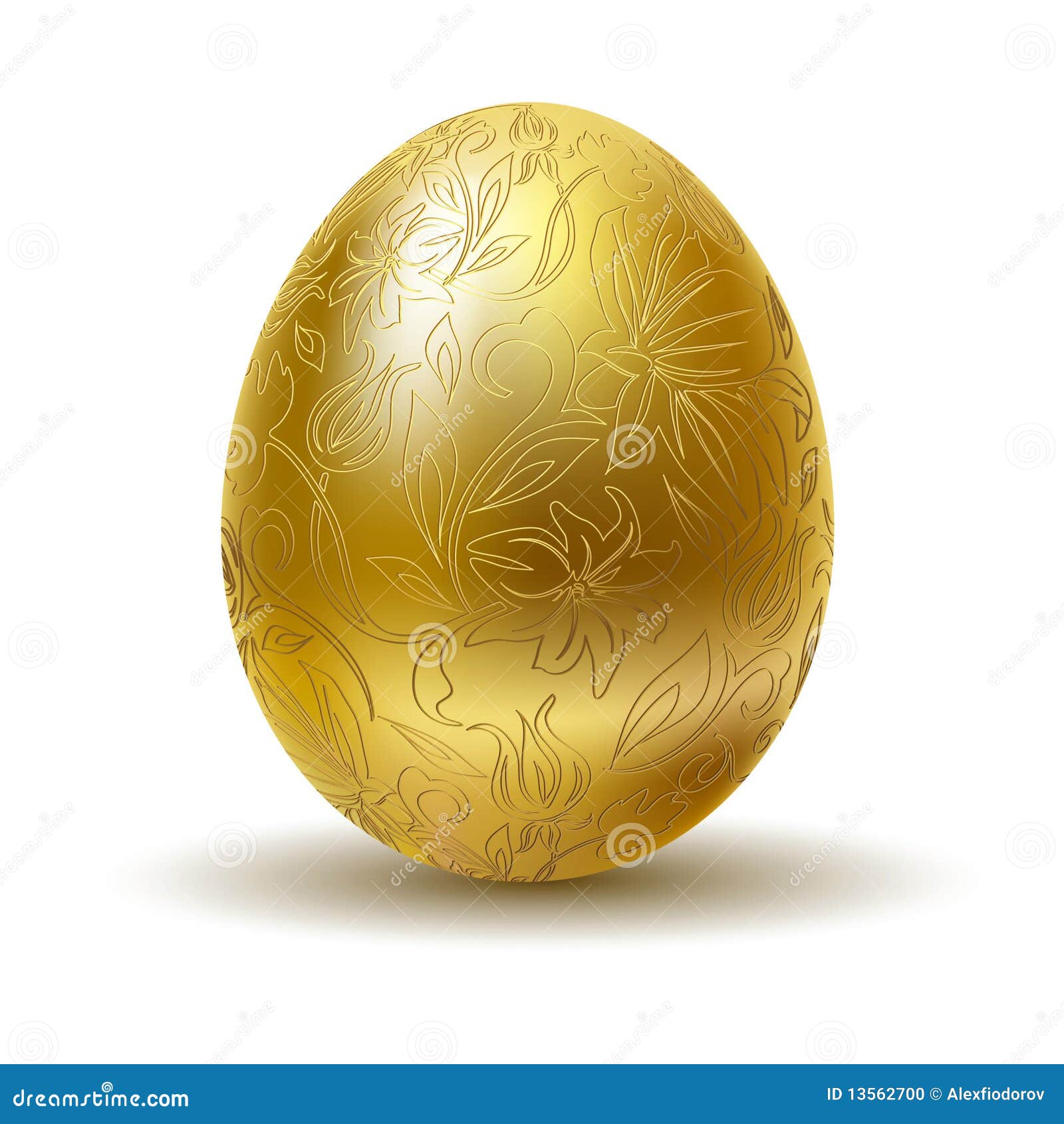 Goldenes Ei. stock abbildung. Illustration von gold, geschenk - 13562700