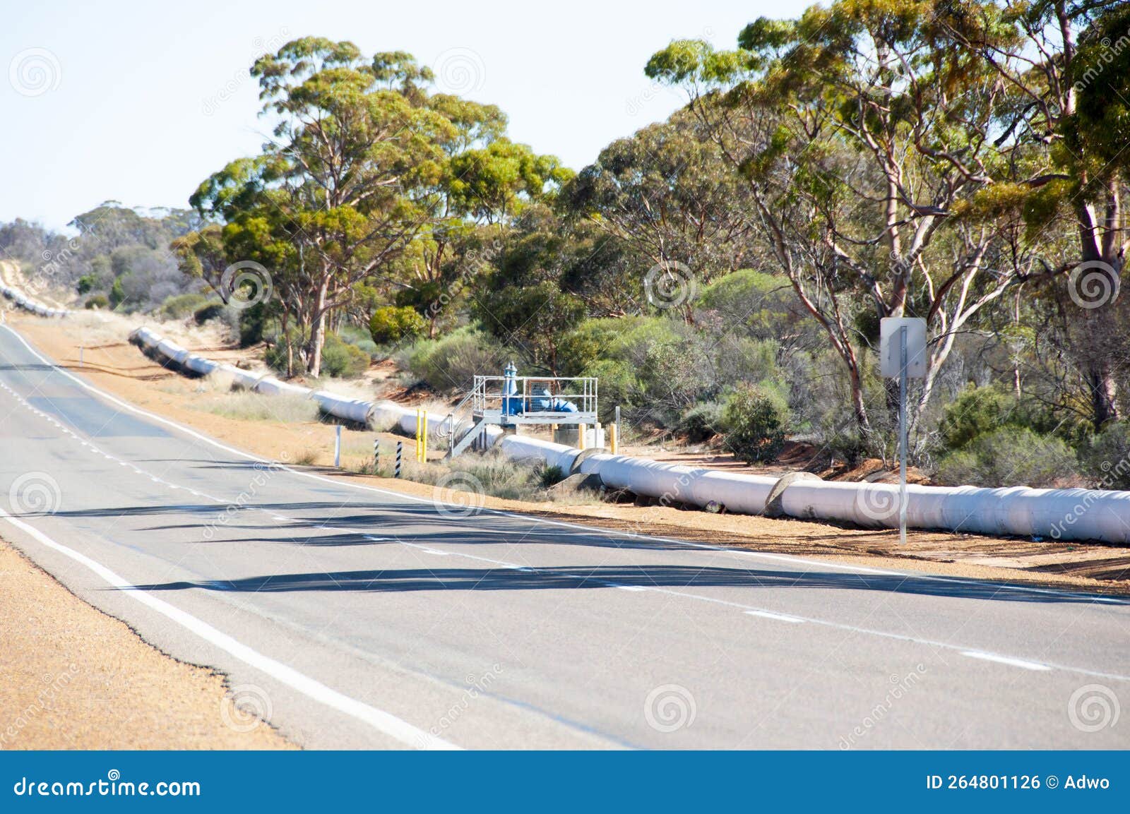 Goldfields Water Pipeline stock photo. Image of outback - 264801126