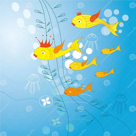 Goldfish and halobios stock vector. Illustration of shape - 21010461