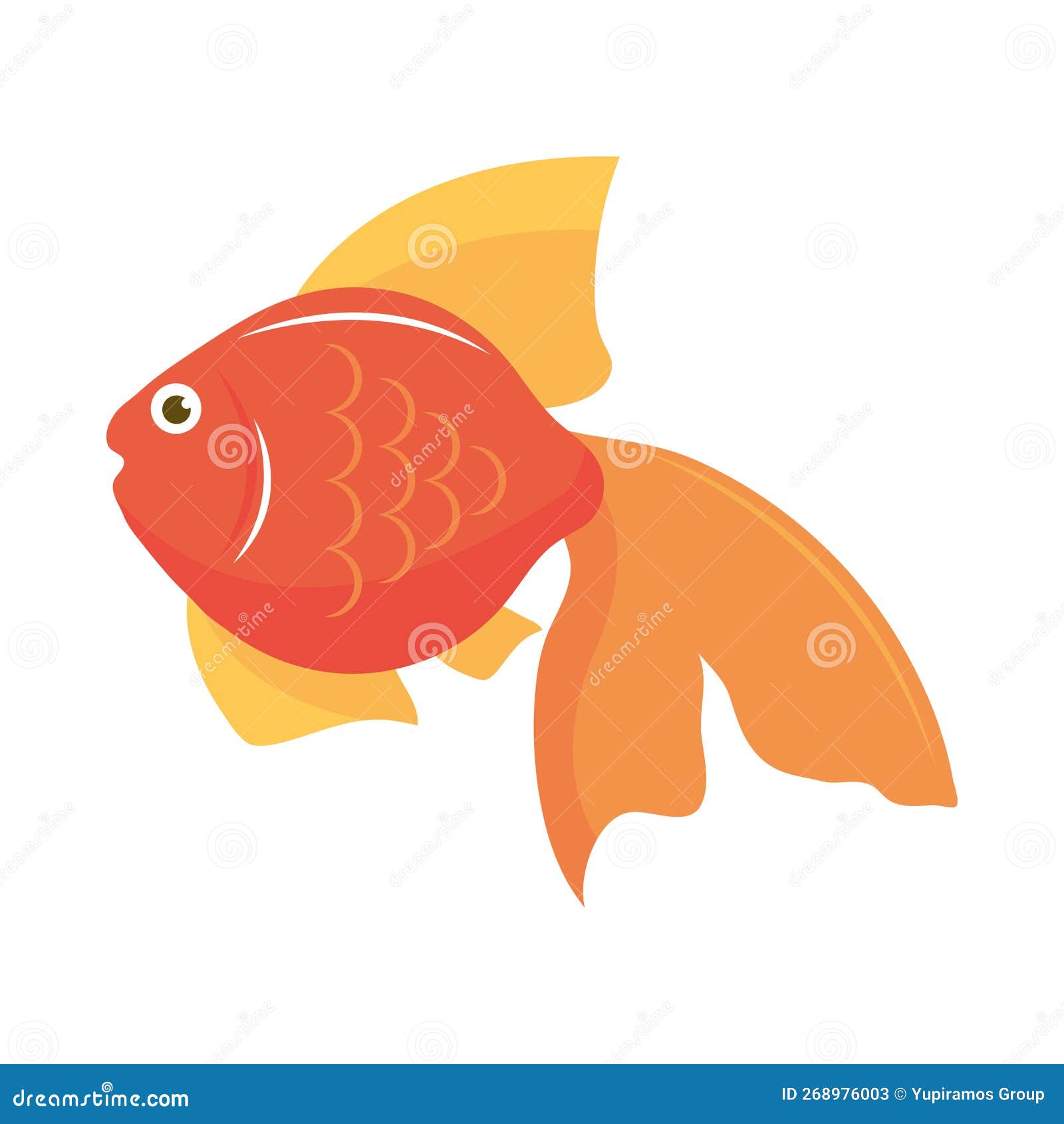 Goldfish icon isolated stock vector. Illustration of vector - 268976003