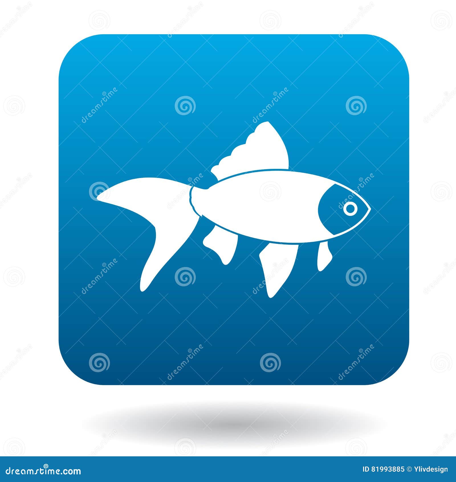 Goldfish Icon, Simple Style Stock Vector - Illustration of seafood ...