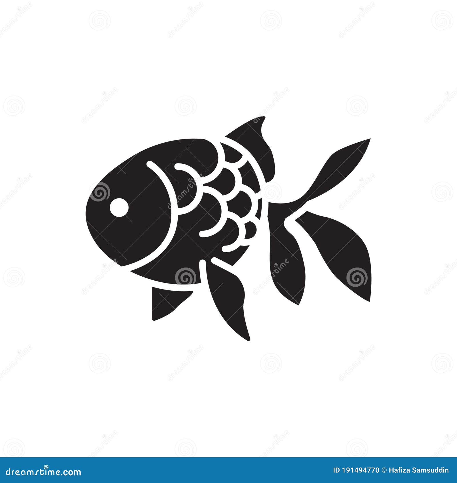 Goldfish Icon. Vector Illustration Decorative Design Stock Vector ...