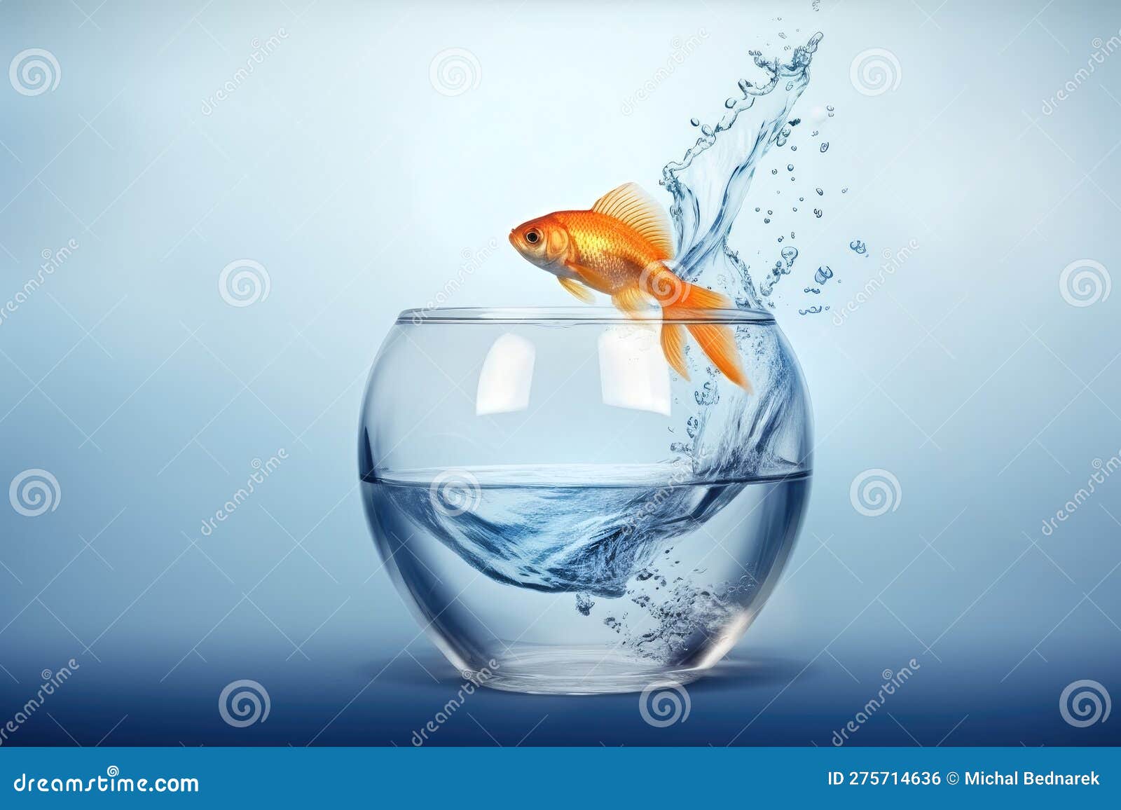 Goldfish Leaping from Aquarium, Symbolizing Freedom, Generative AI ...