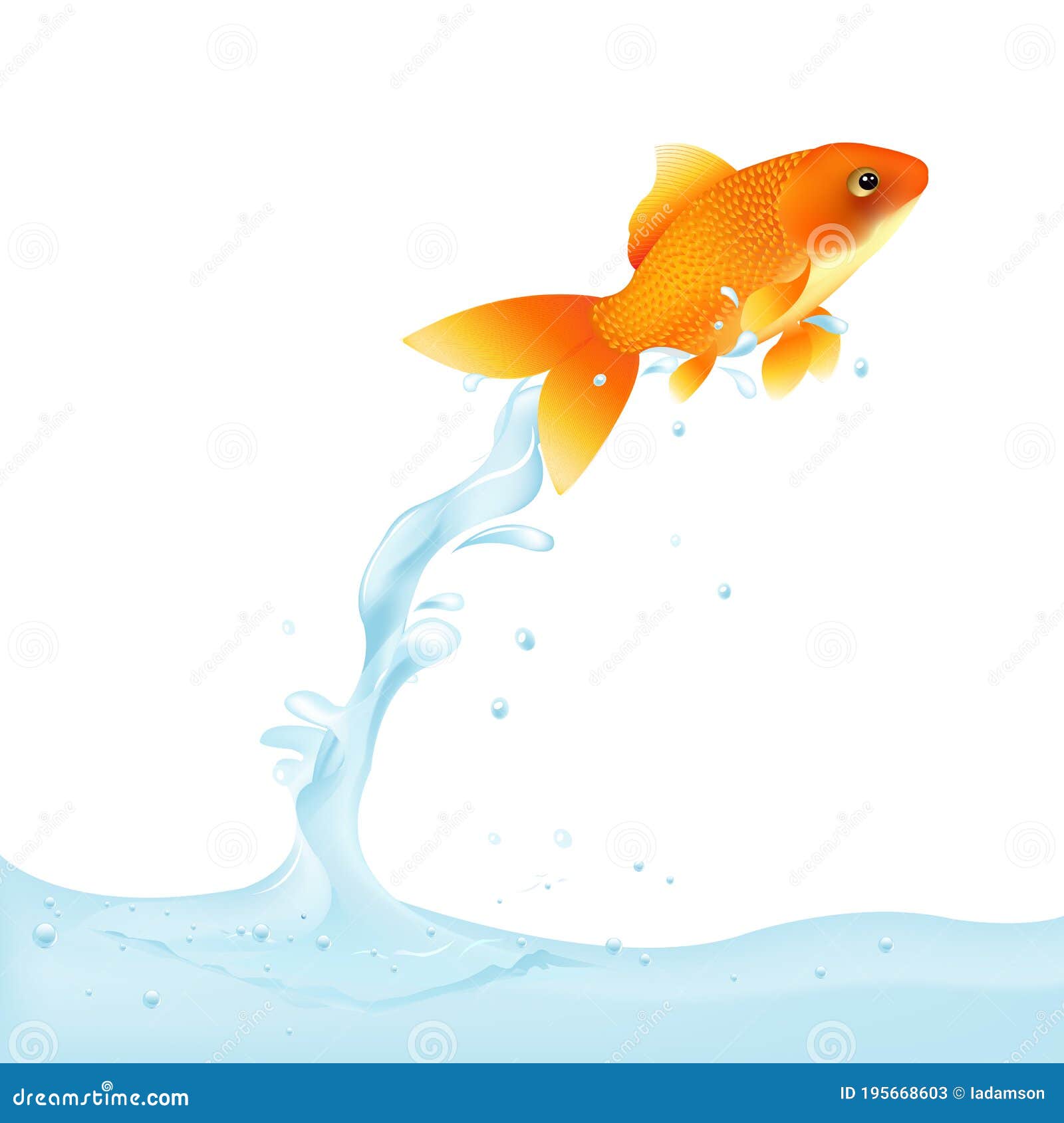 Leaping Goldfish Stock Image | CartoonDealer.com #12018847