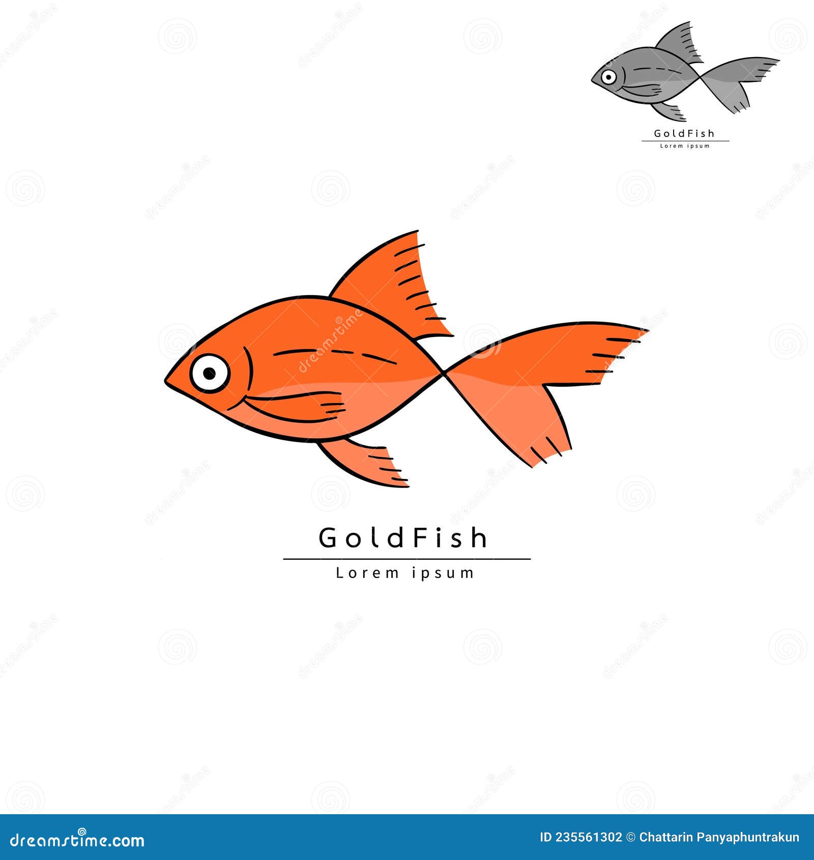 Goldfish logo design stock vector. Illustration of fresh - 235561302