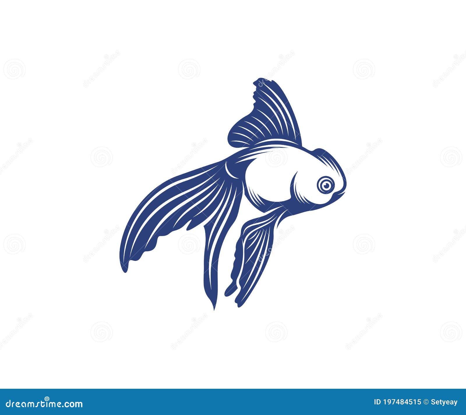 Goldfish Logo Design Vector Template, Goldfish Illustration, Icon ...