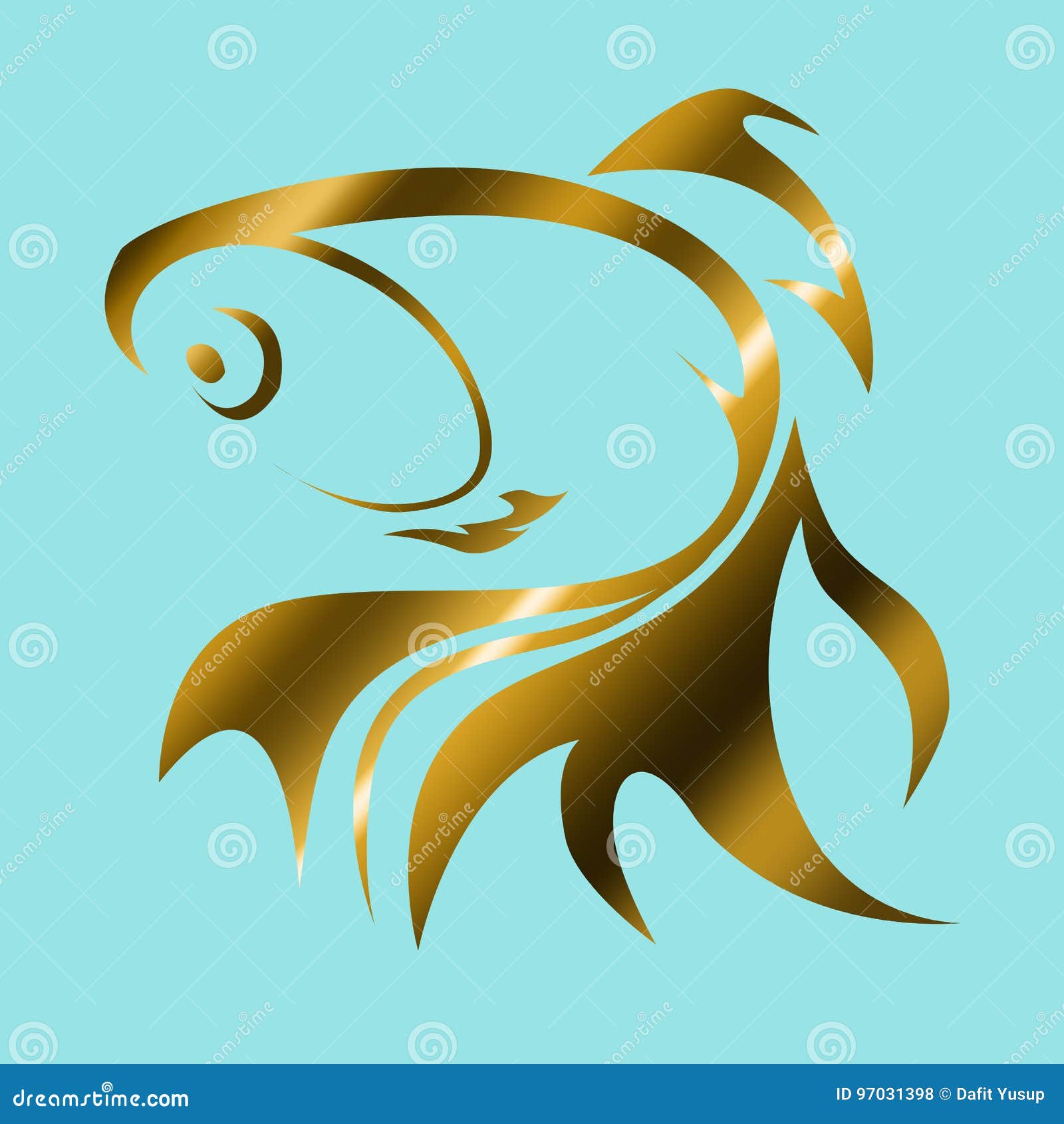 Goldfish Logo illustration stock illustration. Illustration of animals ...