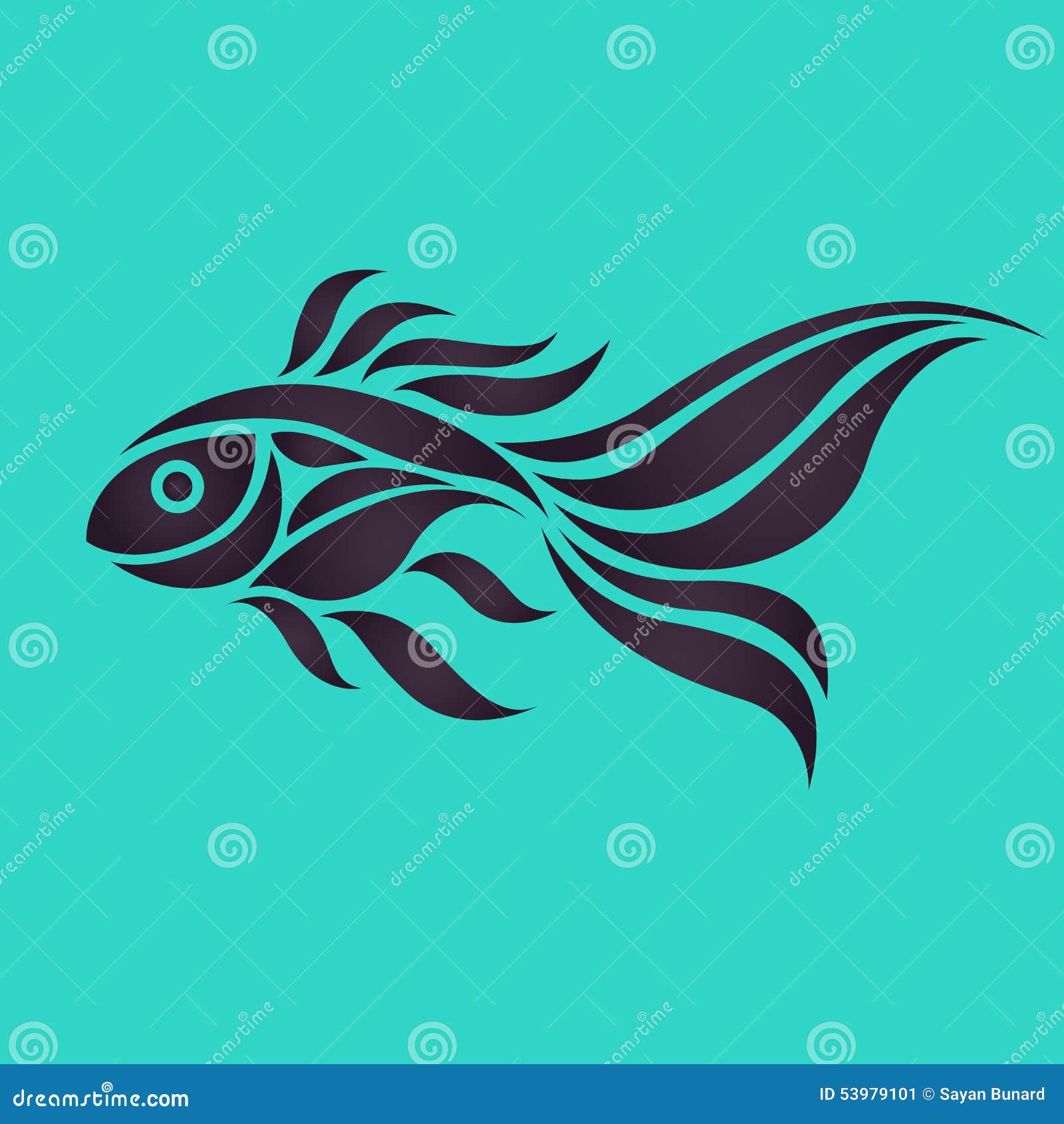 Goldfish logo vector stock vector. Illustration of aquarium - 53979101