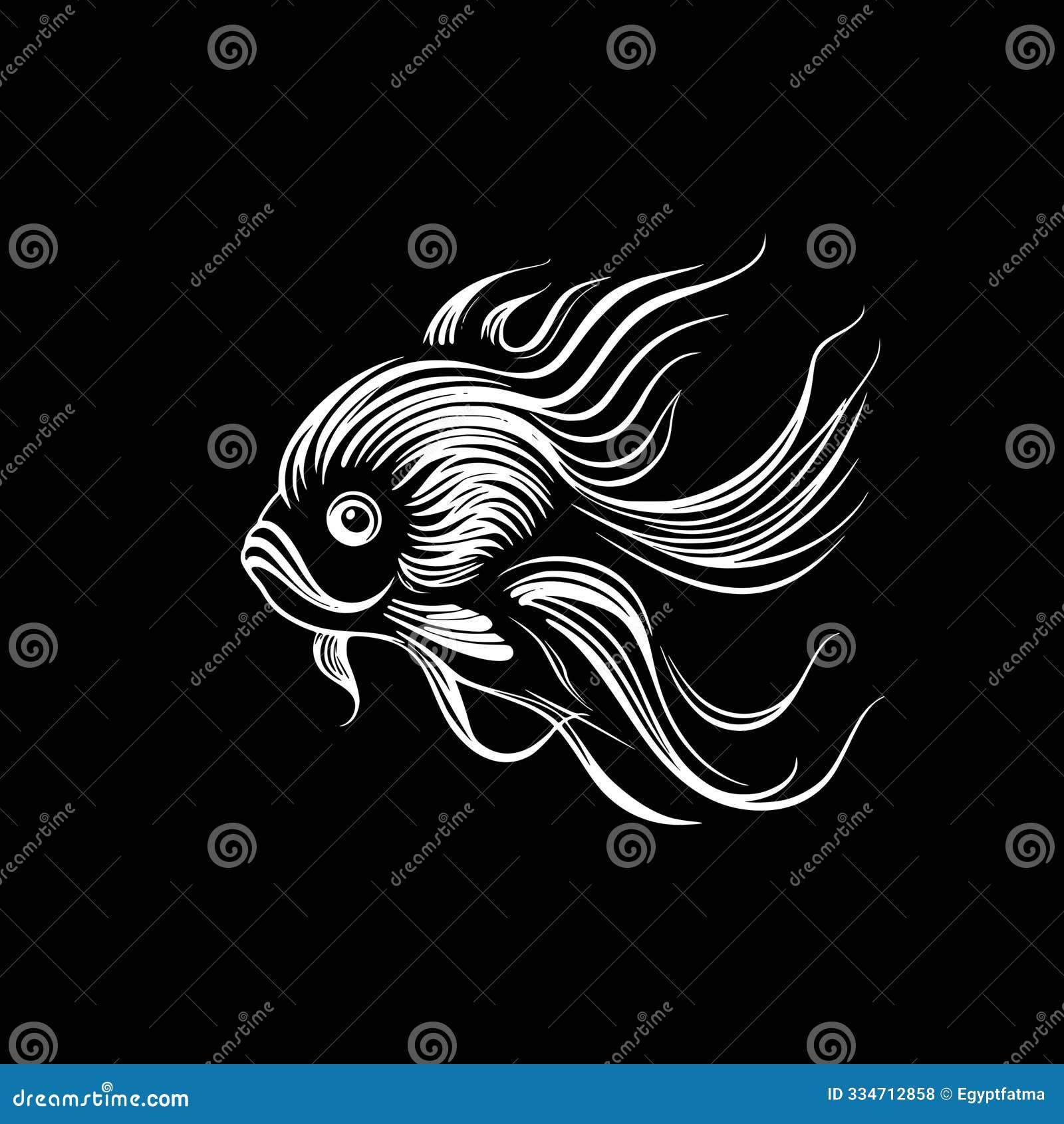 Goldfish - Minimalist and Simple Silhouette - Vector Illustration Stock ...