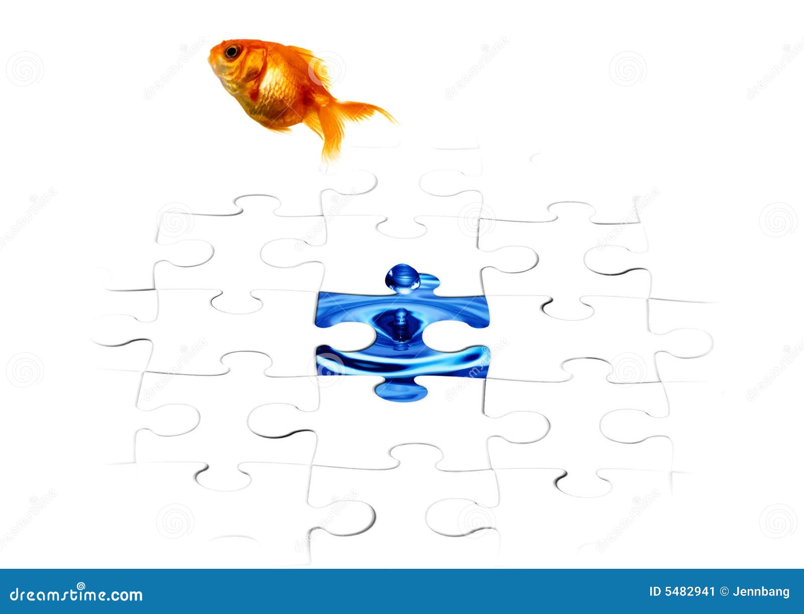 Goldfish puzzle stock illustration. Illustration of presentation - 5482941