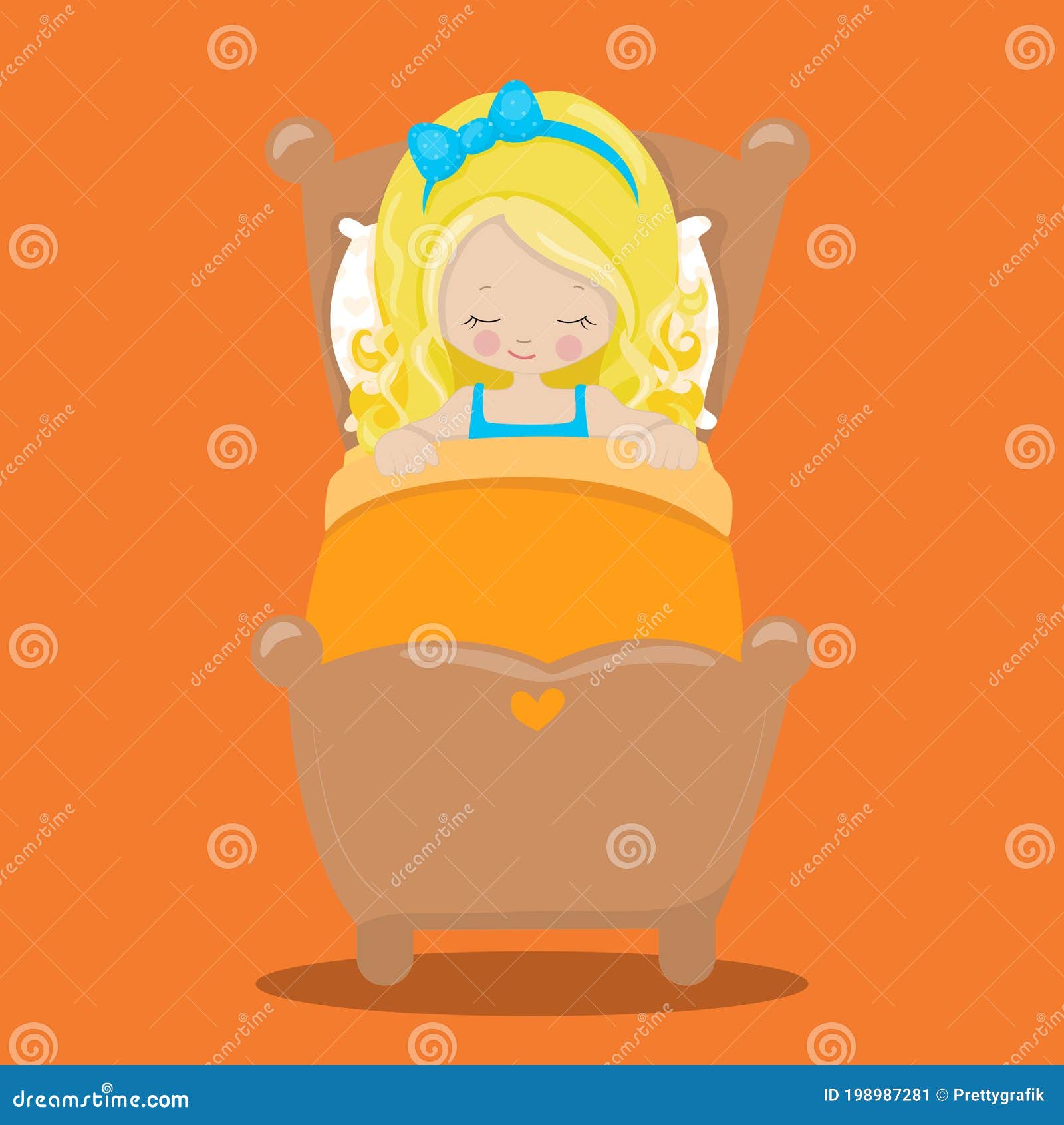 Goldilocks And The 3 Bear Goldilocks On Bed 09 Cartoon Vector ...