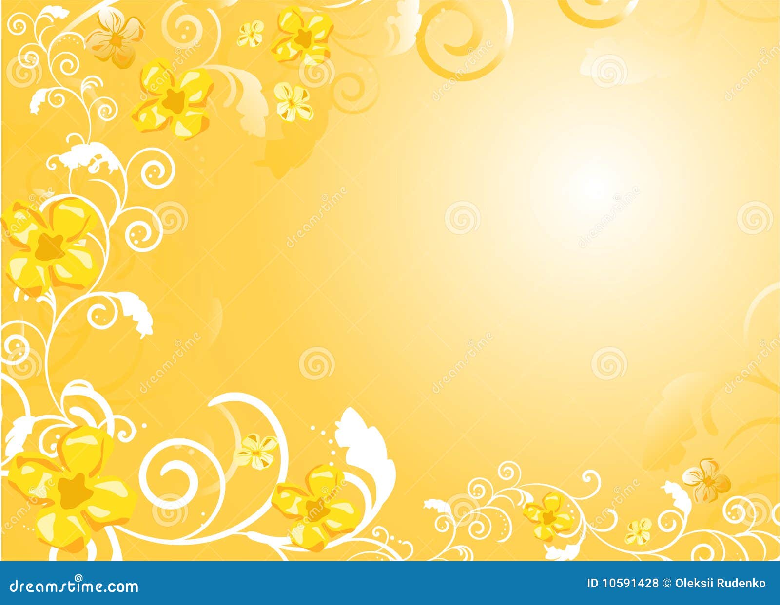 Goldish floral background stock vector. Illustration of element - 10591428