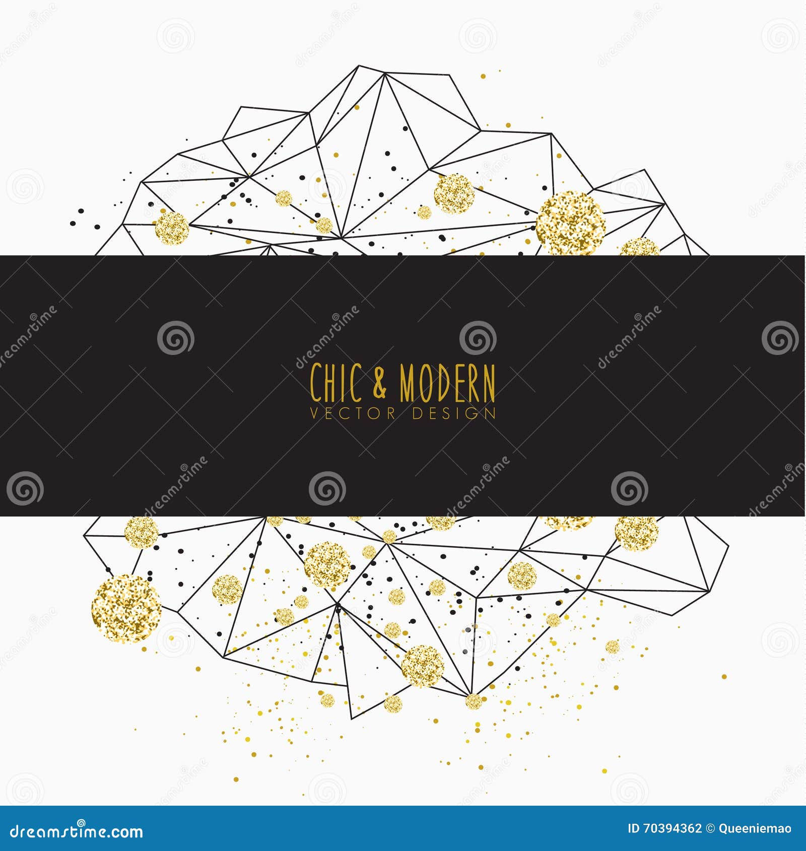 Goldn Chic Background Vector Design Element Stock Illustration ...