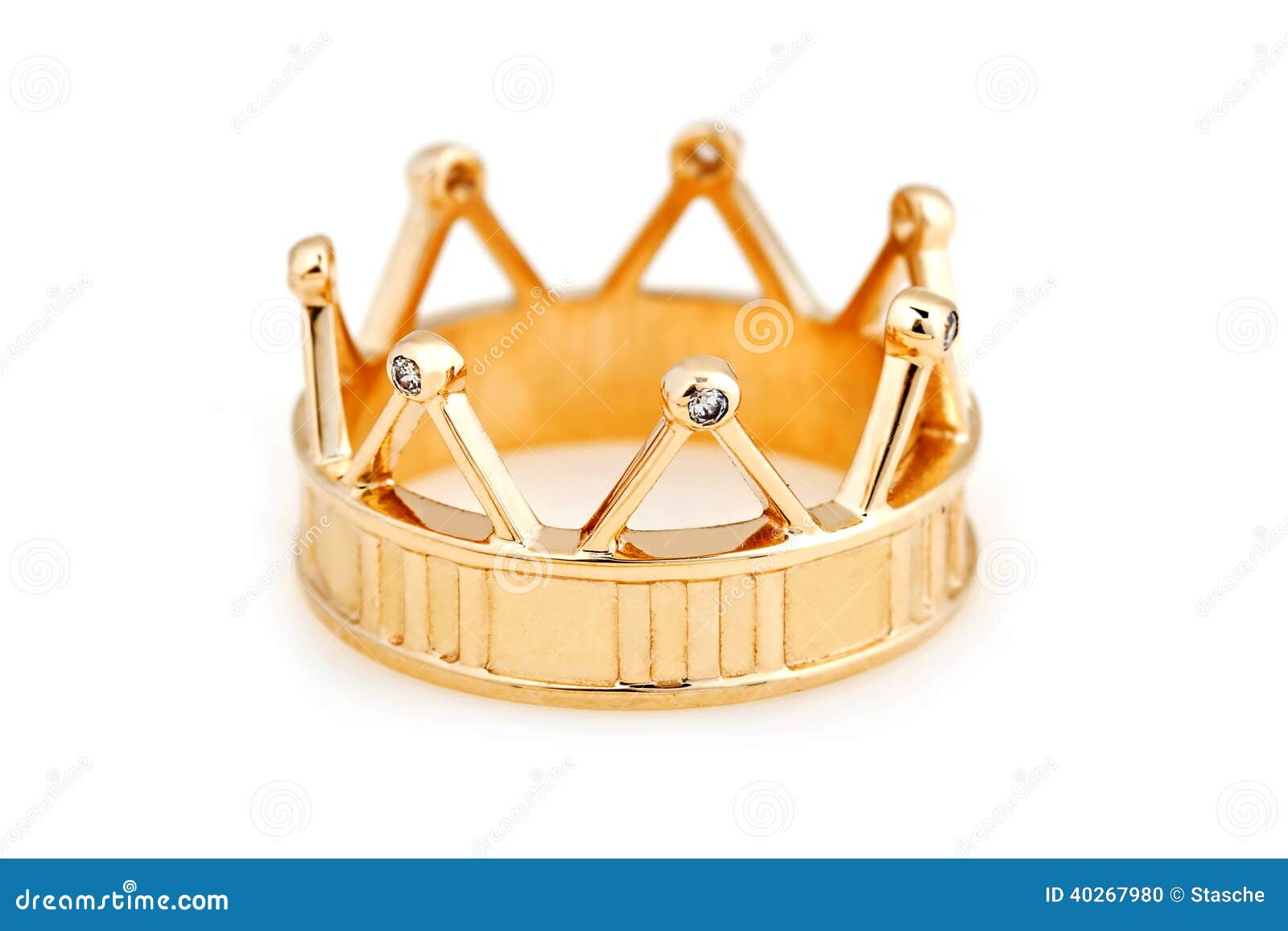 Goldring in Form Einer Krone Stockfoto - Bild von prinzessin, adel ...