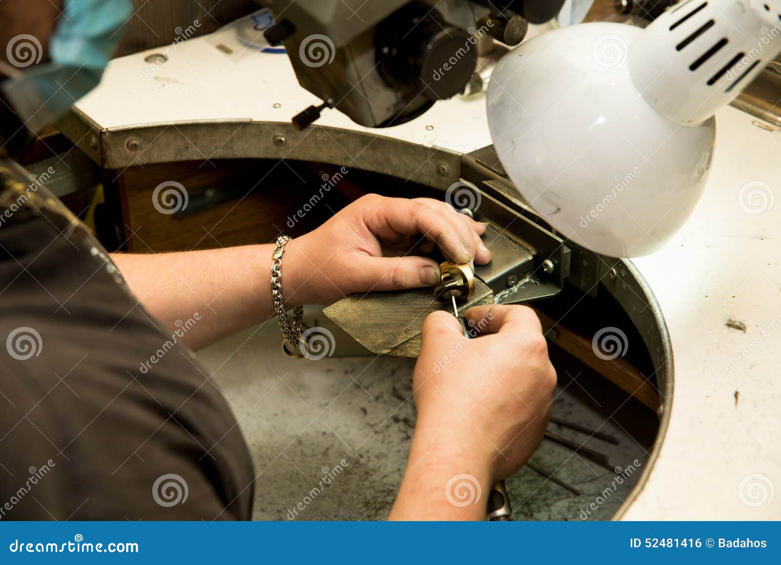 Goldsmith stock photo. Image of jeweler, gold, gemstone - 52481416