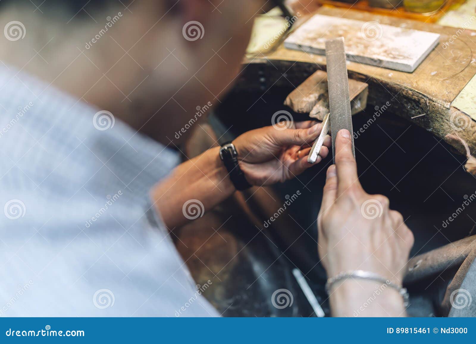 Goldsmith Polishing Metal Bar Stock Image - Image of jeweler, standard ...