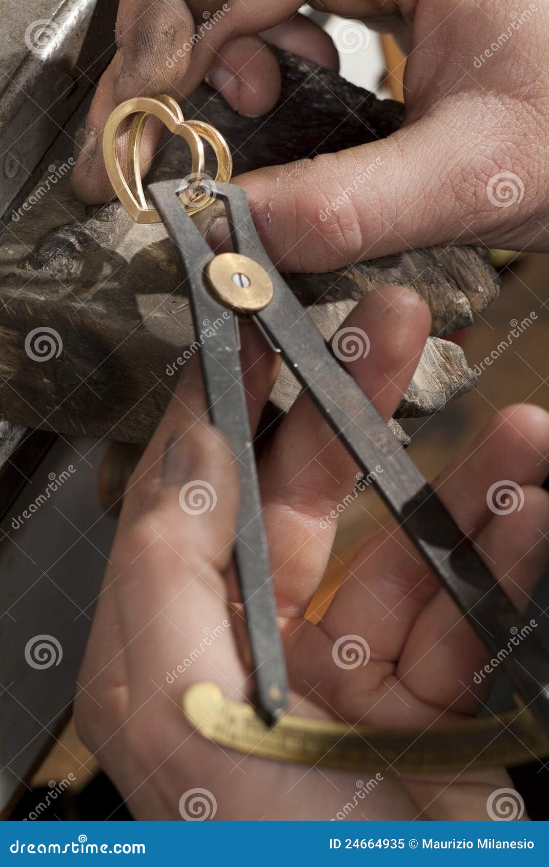 Goldsmith that Realizes a Jewel Stock Image - Image of gold, money ...