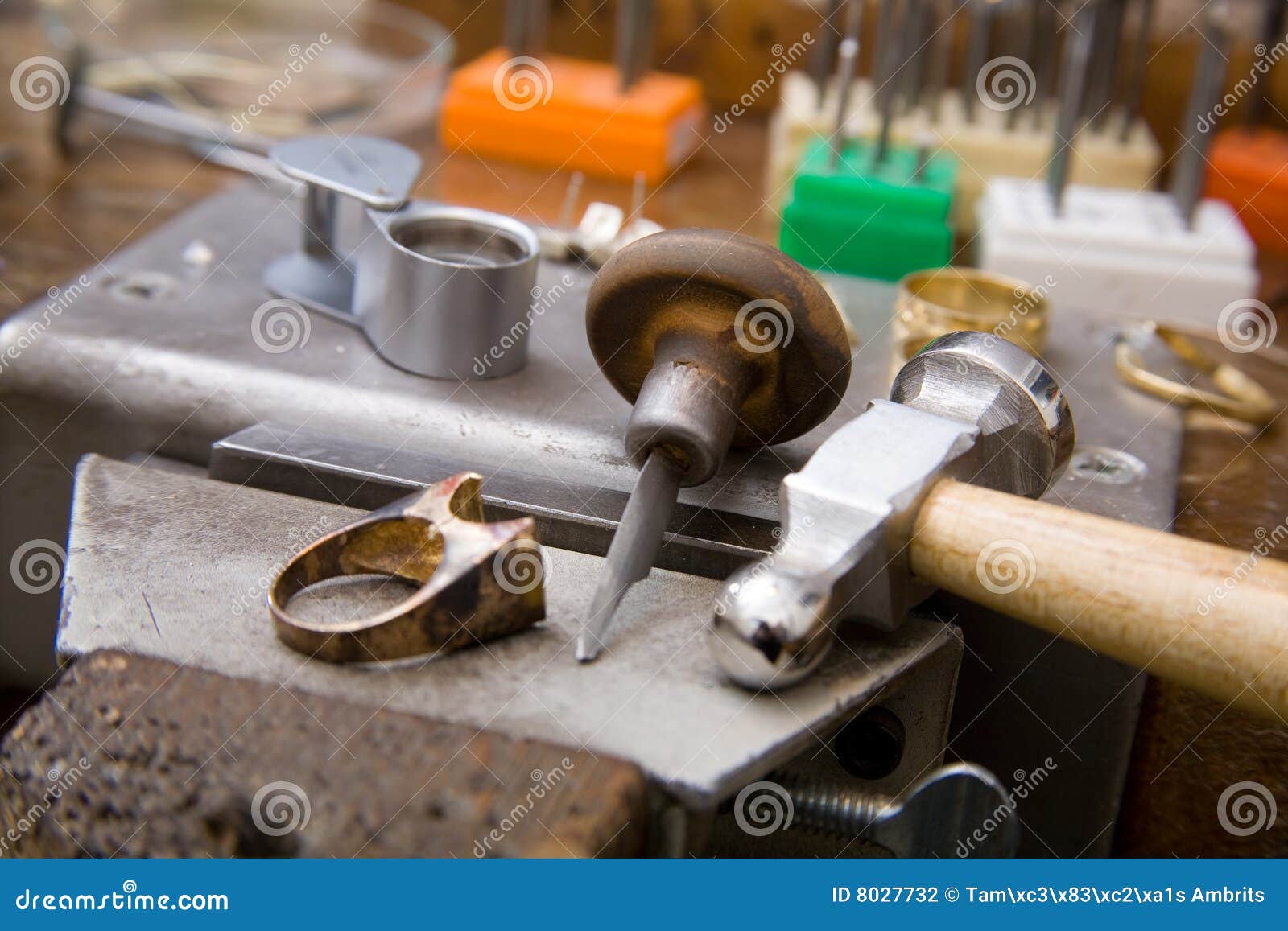 Goldsmith tools stock photo. Image of ring, armlet, fingers - 8027732