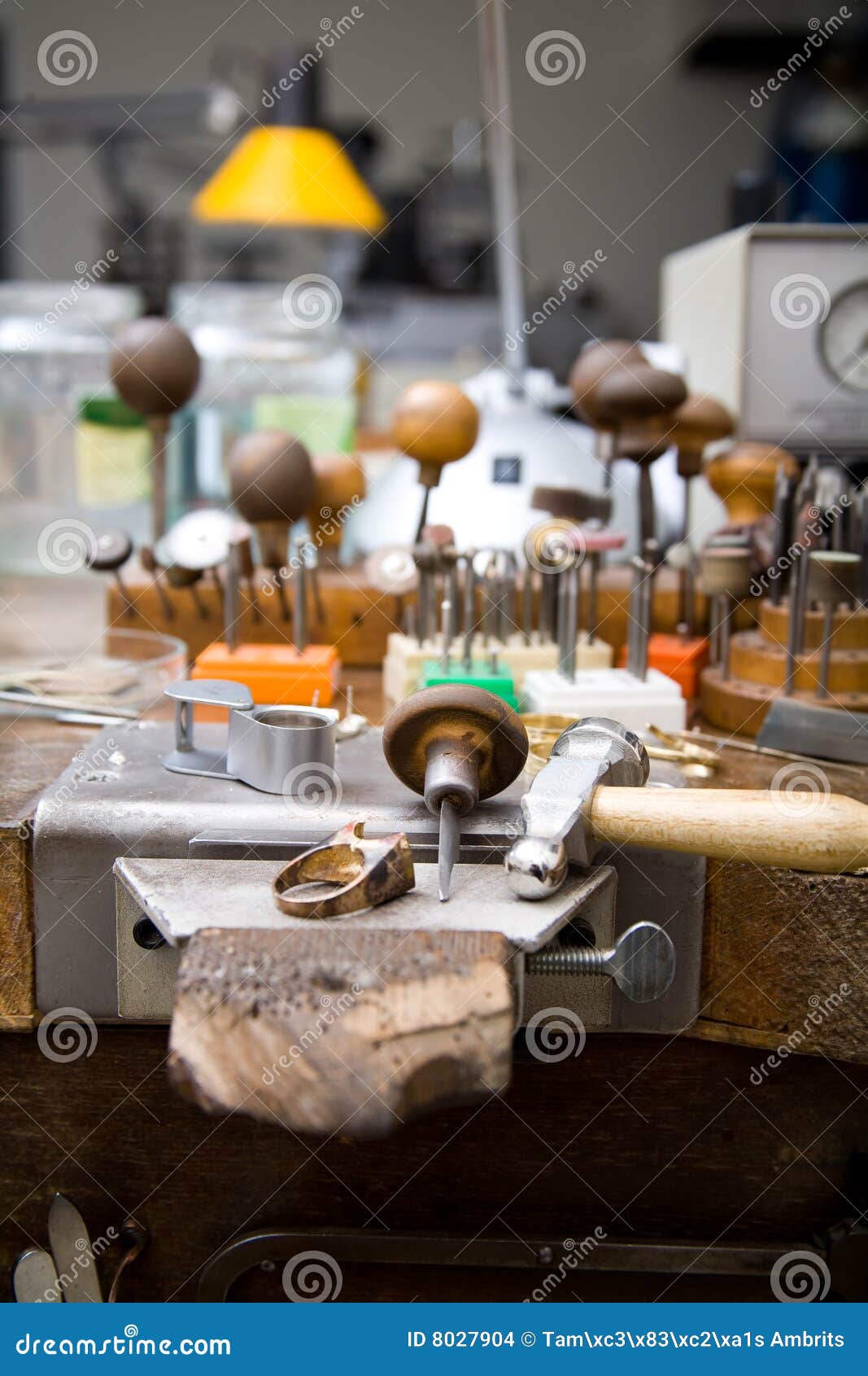 Goldsmith tools stock photo. Image of nail, hands, small - 8027904