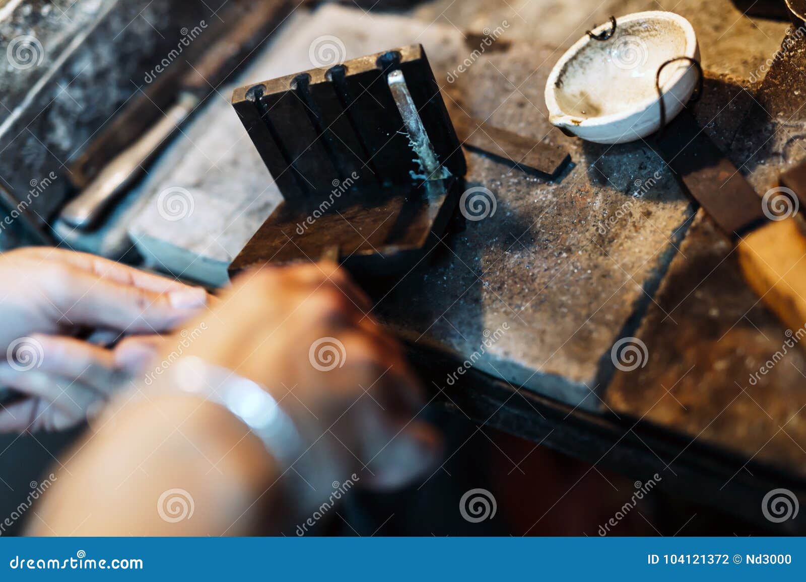 Goldsmith during work stock photo. Image of delicate - 104121372