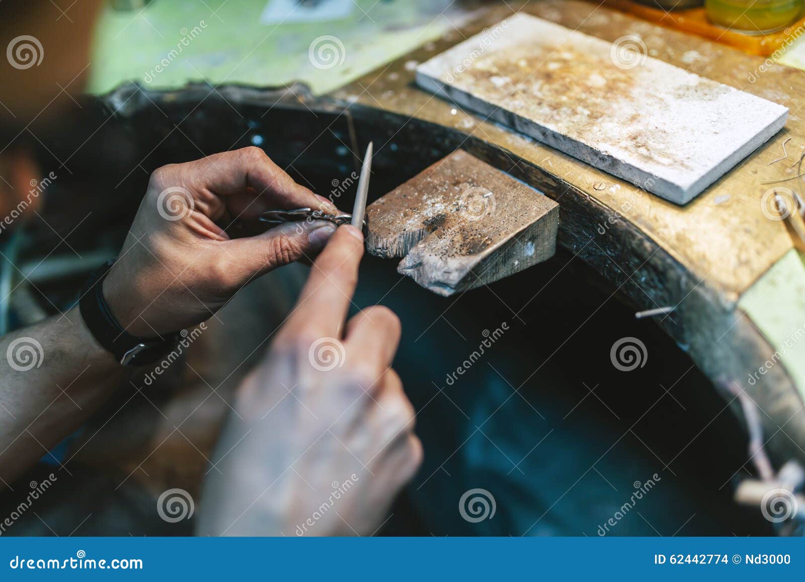Goldsmith working stock photo. Image of atmospheric, file - 62442774