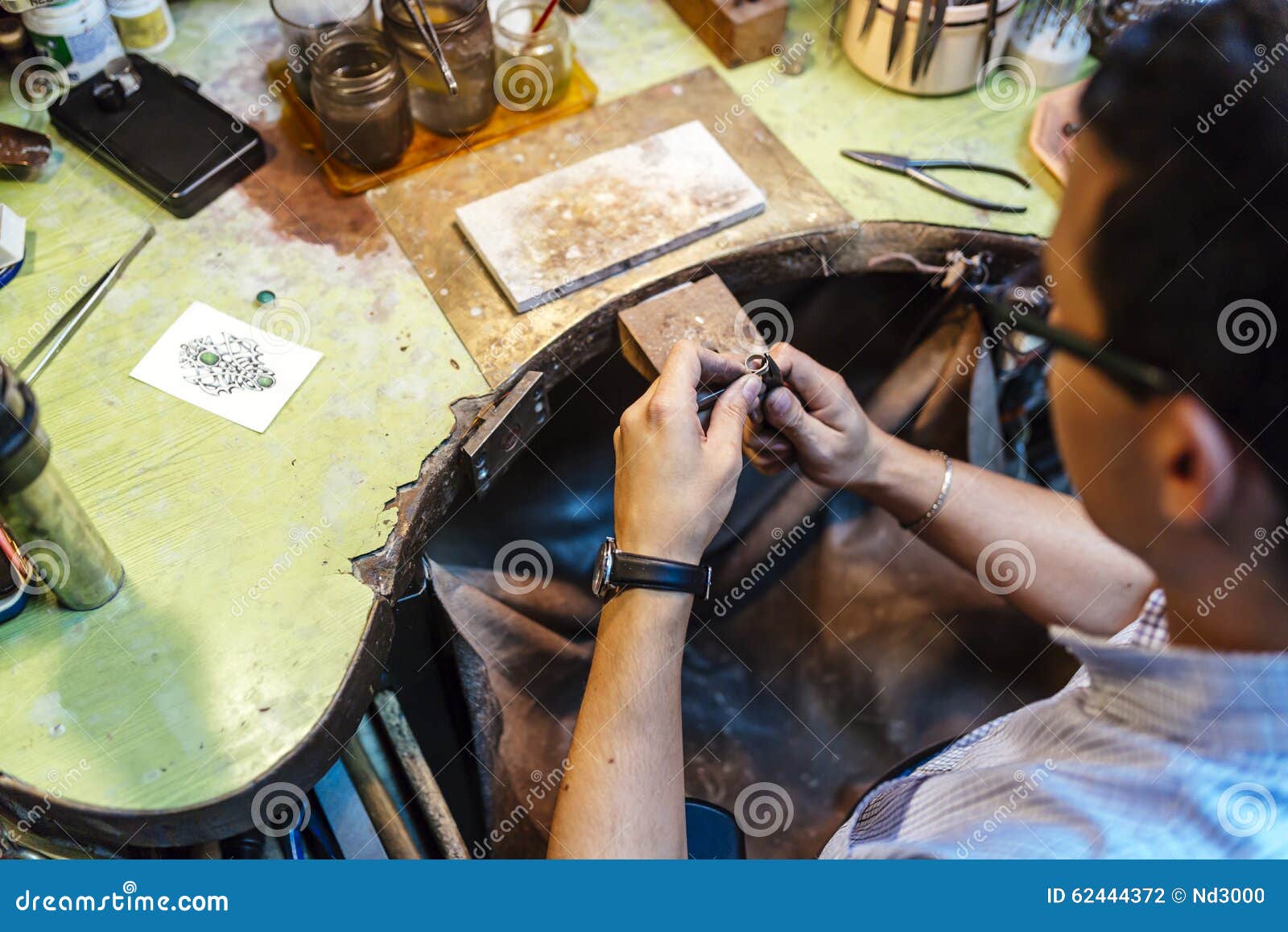 Goldsmith working stock photo. Image of metal, jewel - 62444372