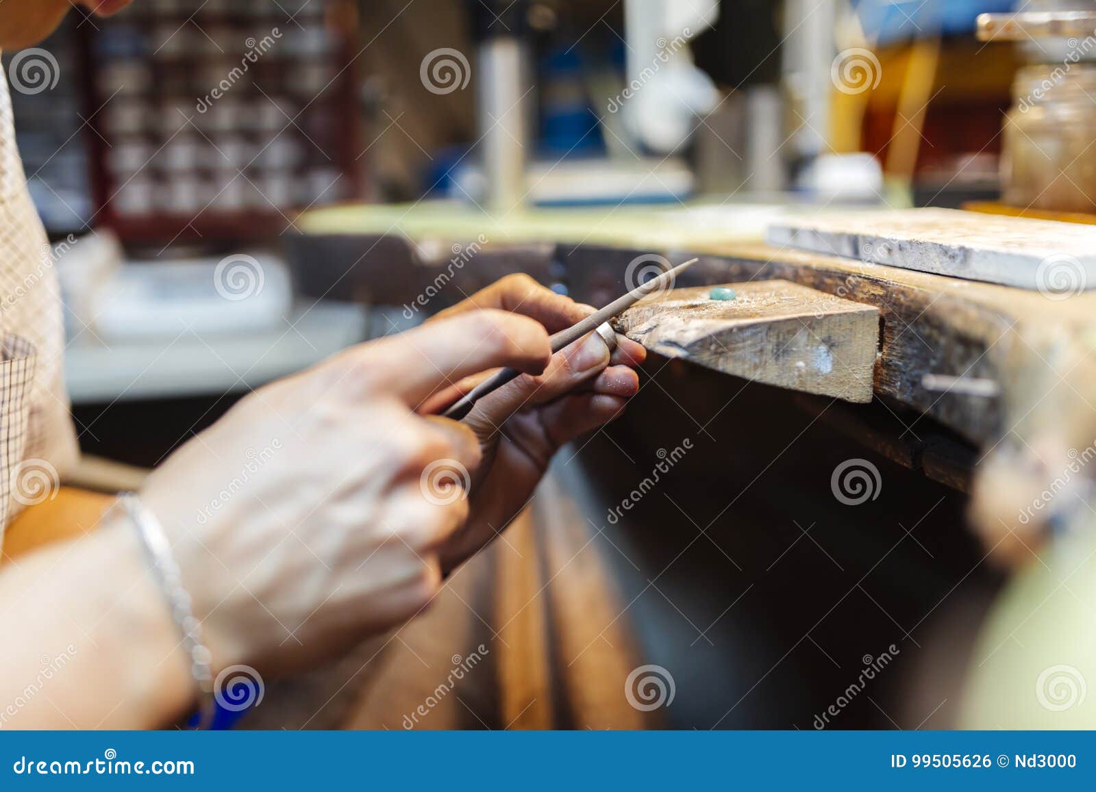 Goldsmith working stock photo. Image of goldsmith, factory - 99505626