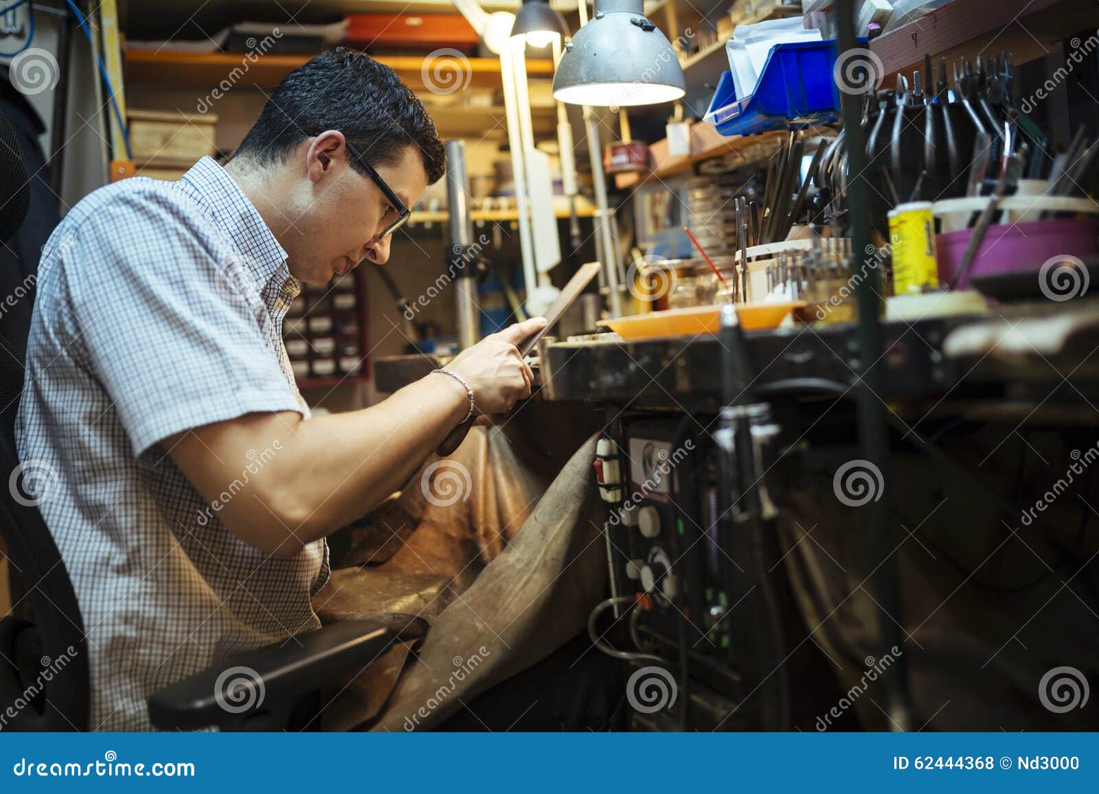 Goldsmith working stock photo. Image of expensive, industry - 62444368