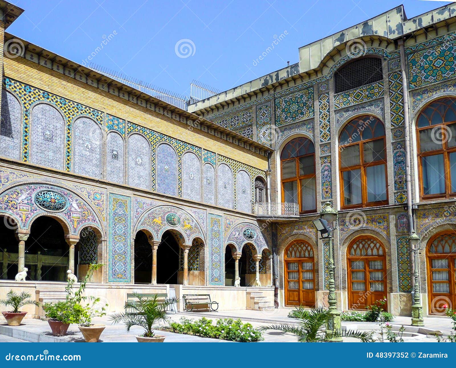 Golestan Palace Green Fountain Editorial Photo | CartoonDealer.com ...