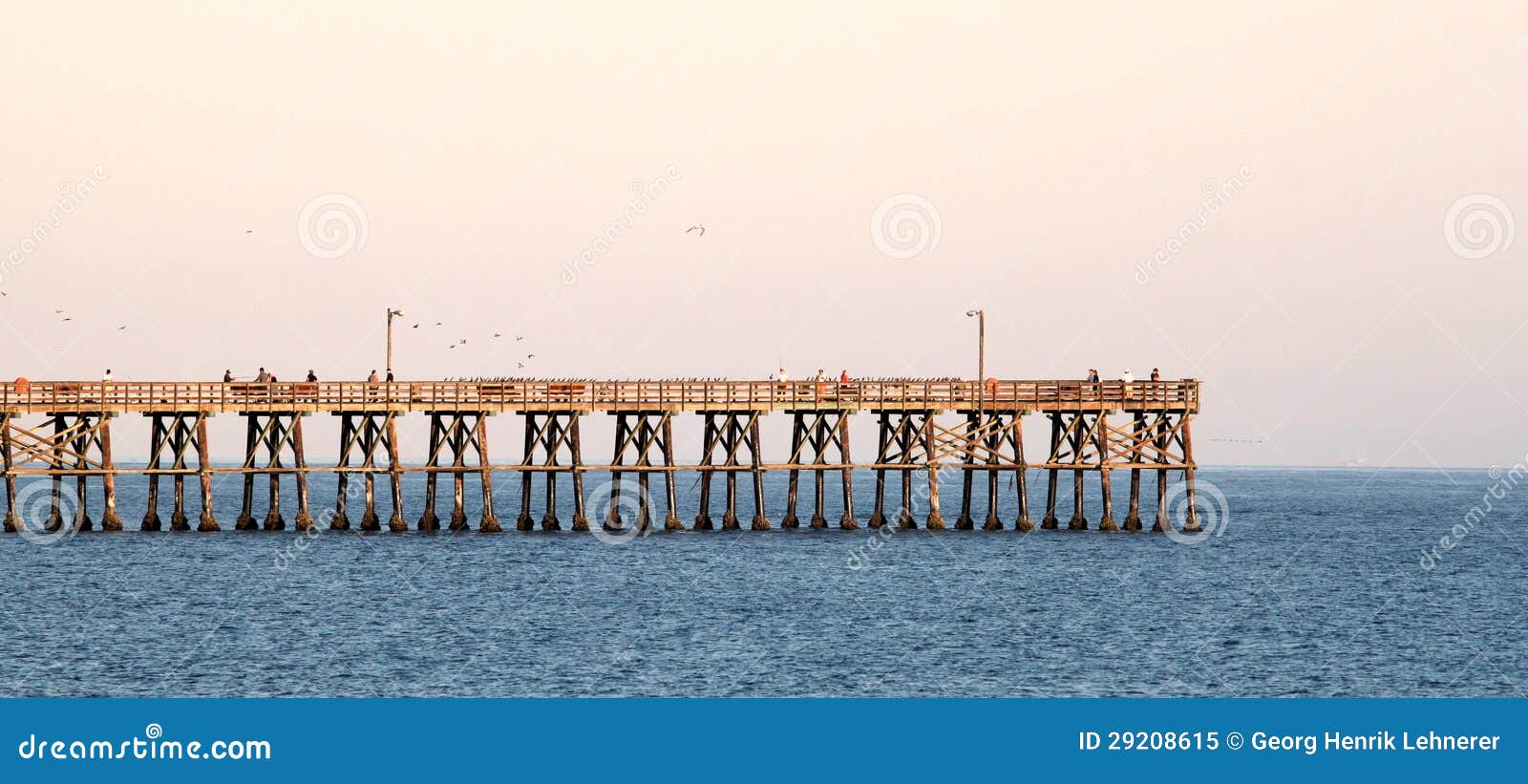 Goleta Pier stock image. Image of golden, ocean, landscape - 29208615