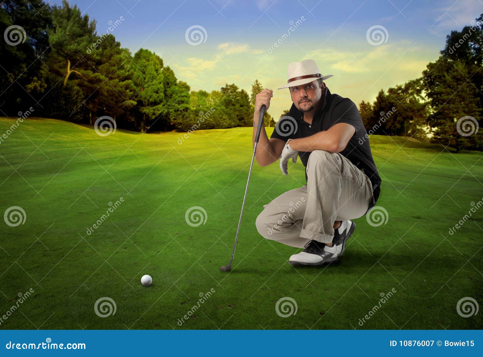 Golf stock image. Image of position, follow, landscaped - 10876007