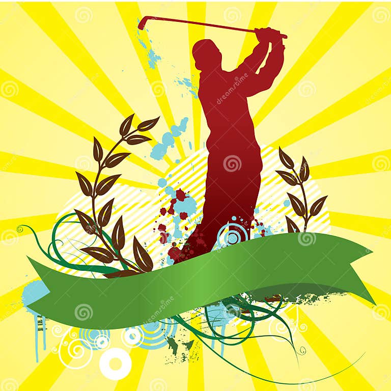 Golf abstract background stock vector. Illustration of happy - 4884054